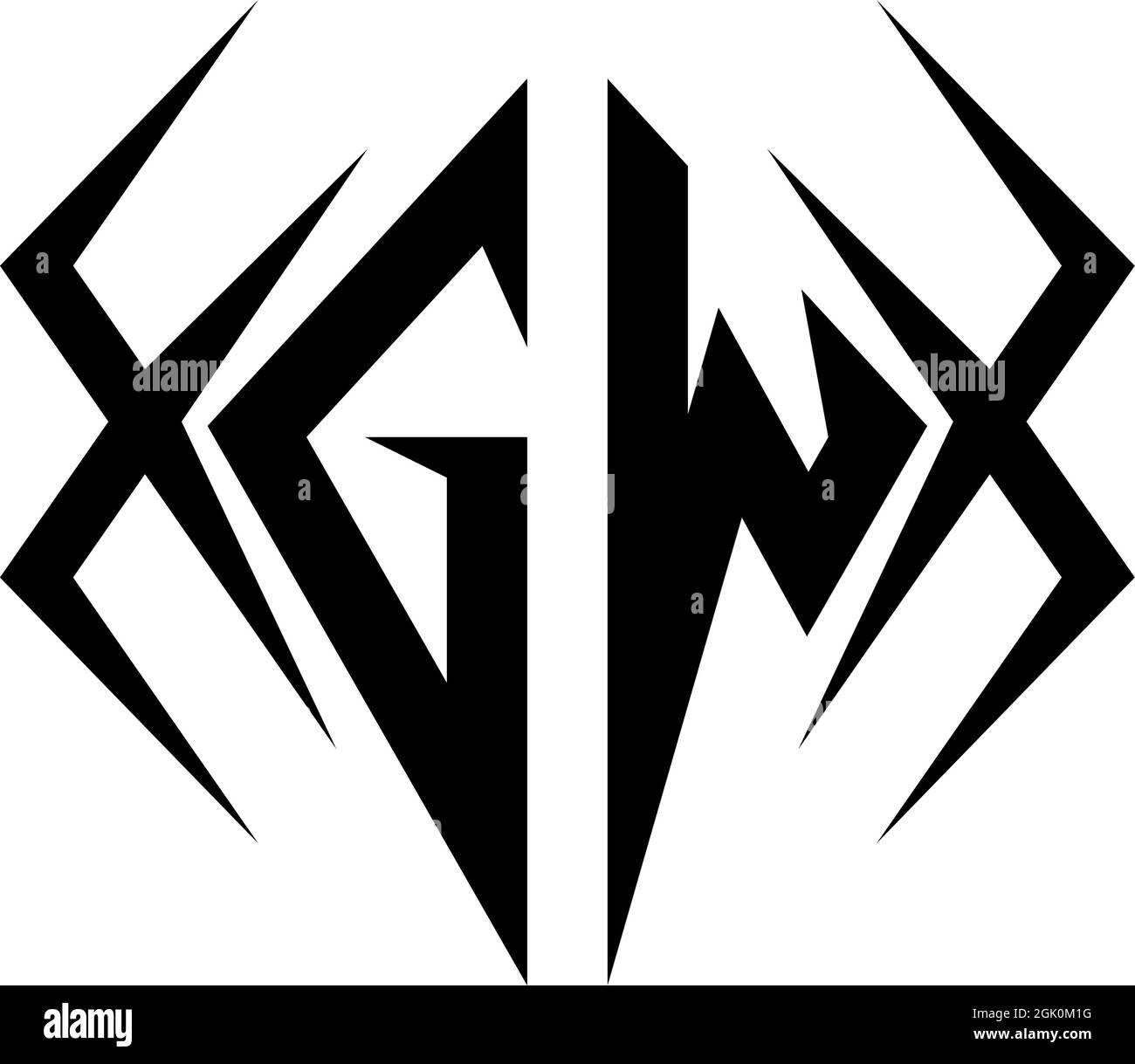 Initial GW logo design with Cool style, Logo business branding Stock ...