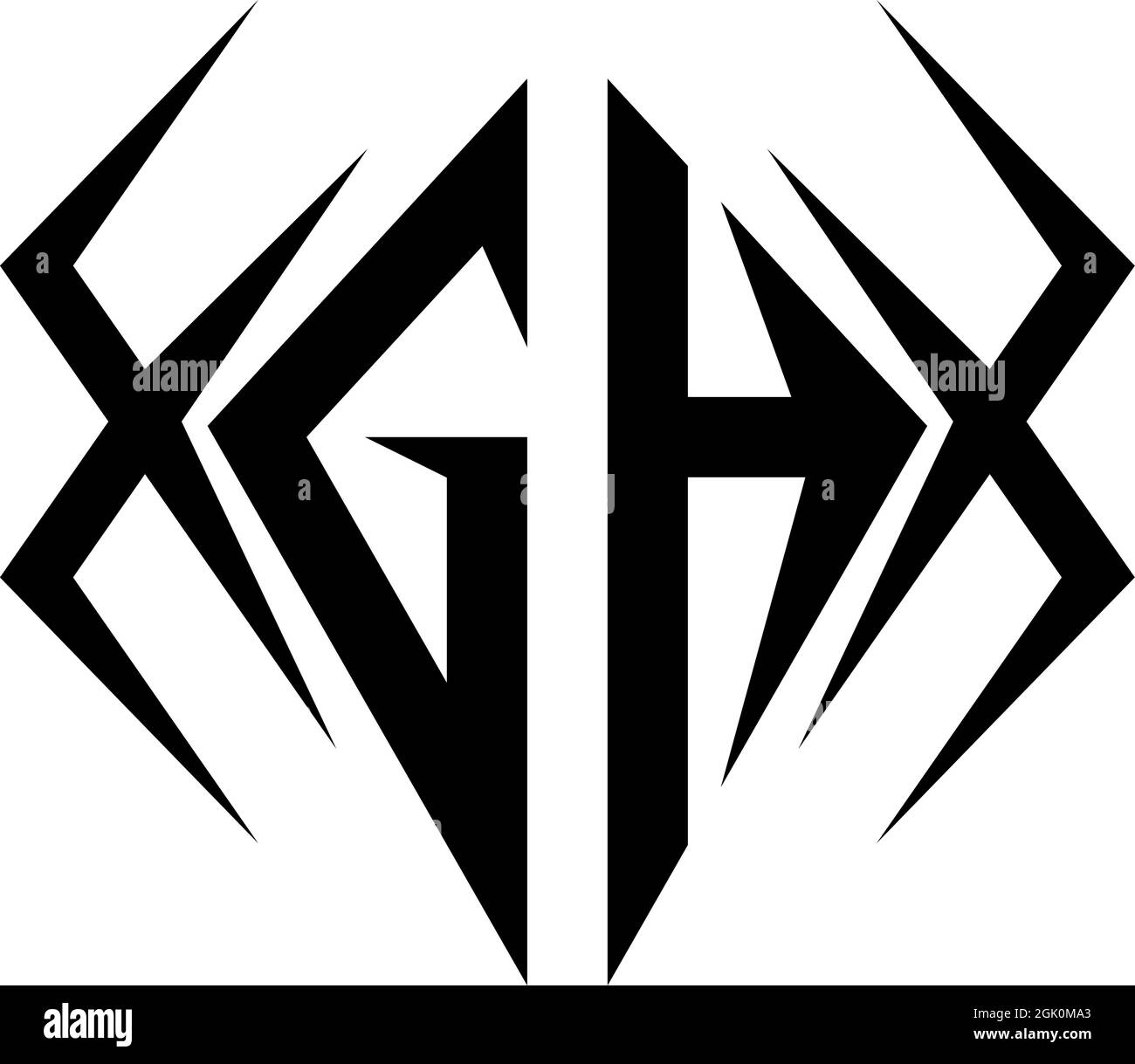 Gh initials logo Black and White Stock Photos & Images - Alamy