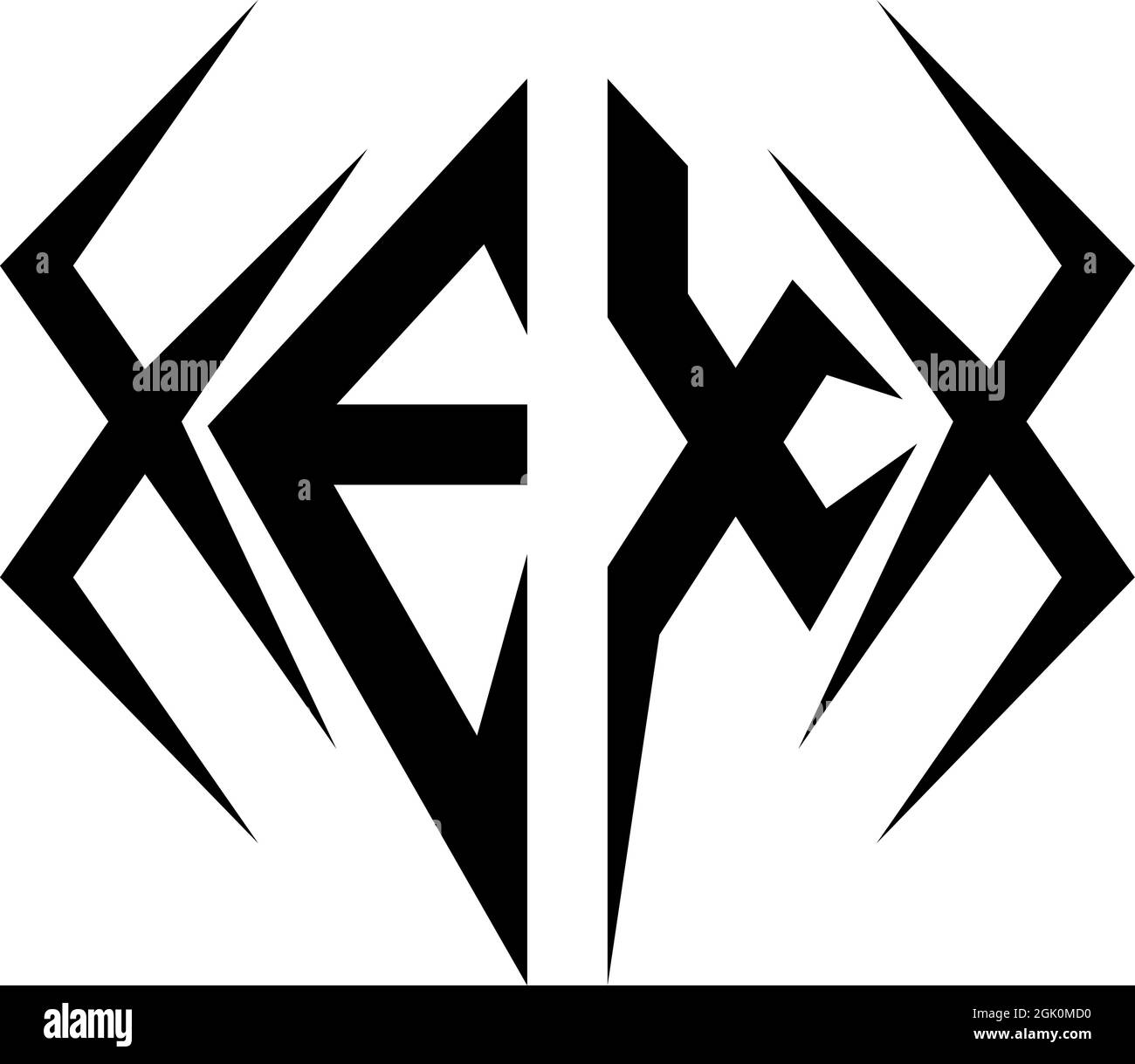 Initial EX logo design with Cool style, Logo business branding Stock ...