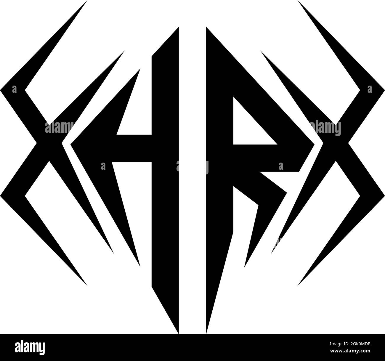 Initial HR logo design with Cool style, Logo business branding Stock ...