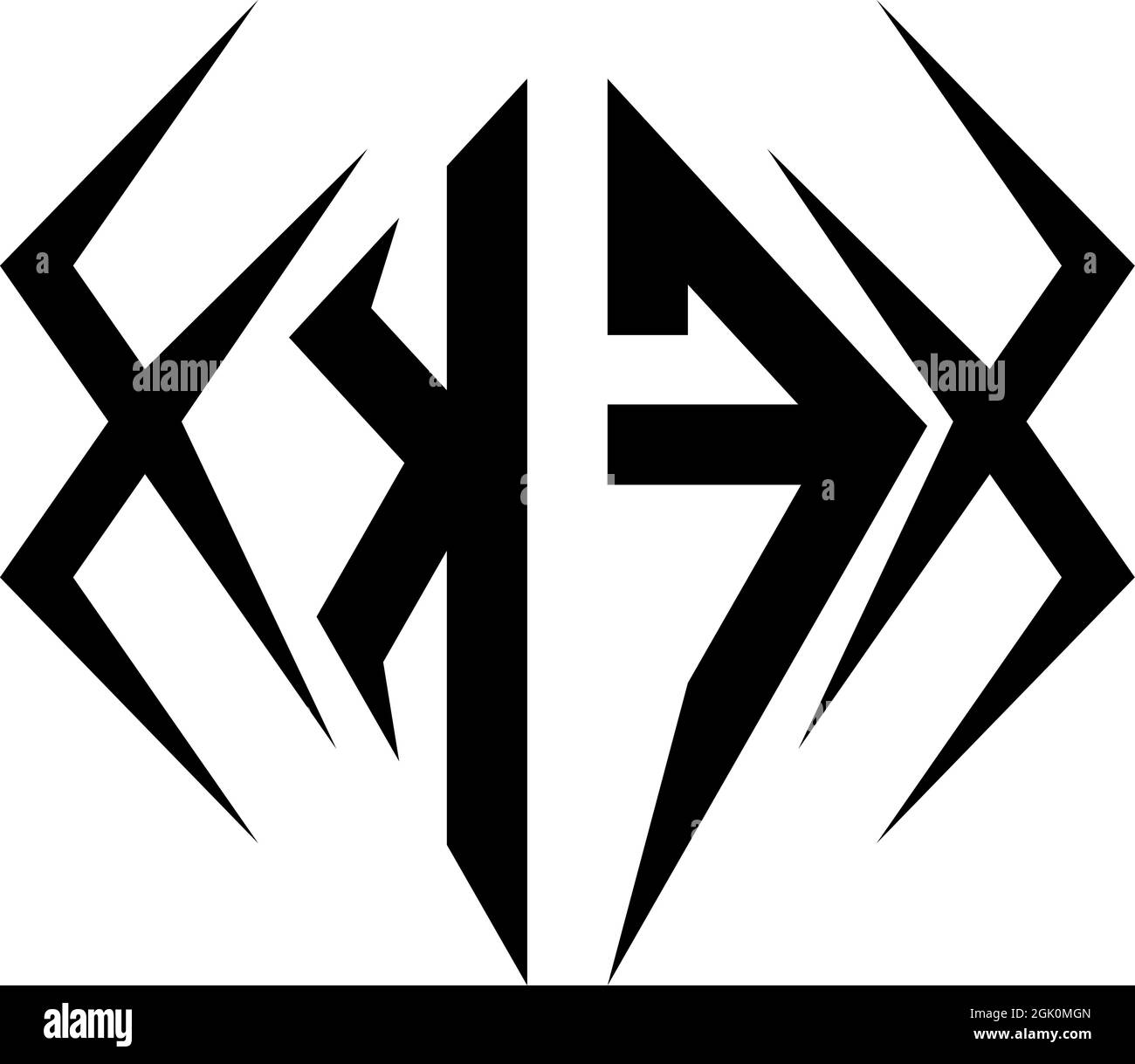 Initial KF logo design with Cool style, Logo business branding Stock ...