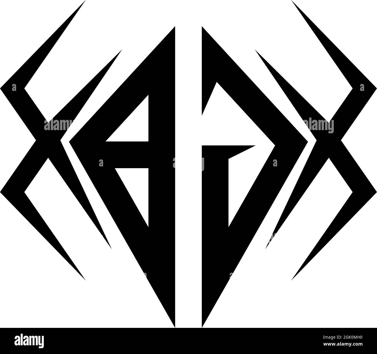 Initial BG logo design with Cool style, Logo business branding Stock ...