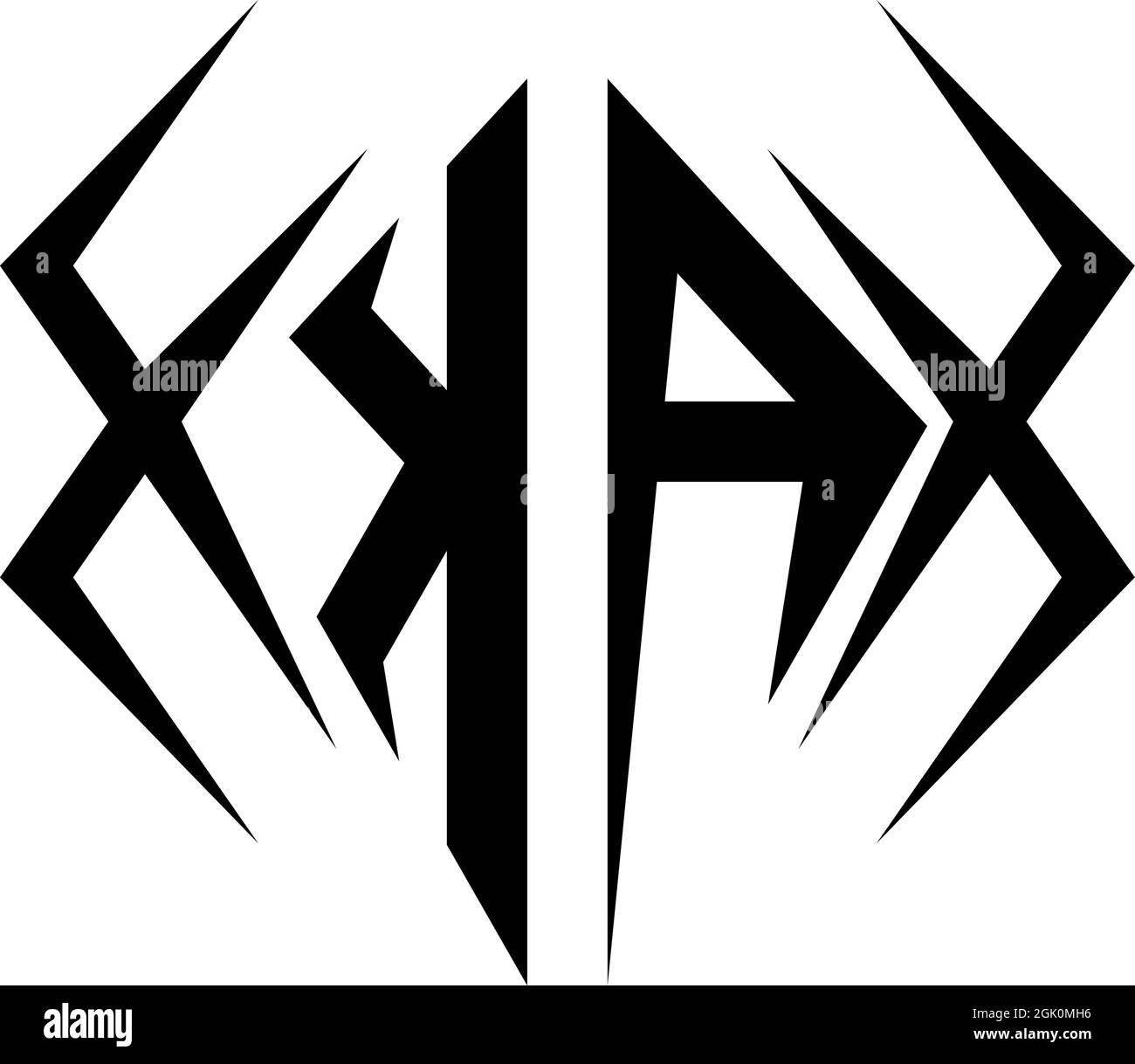 Initial KA logo design with Cool style, Logo business branding Stock ...