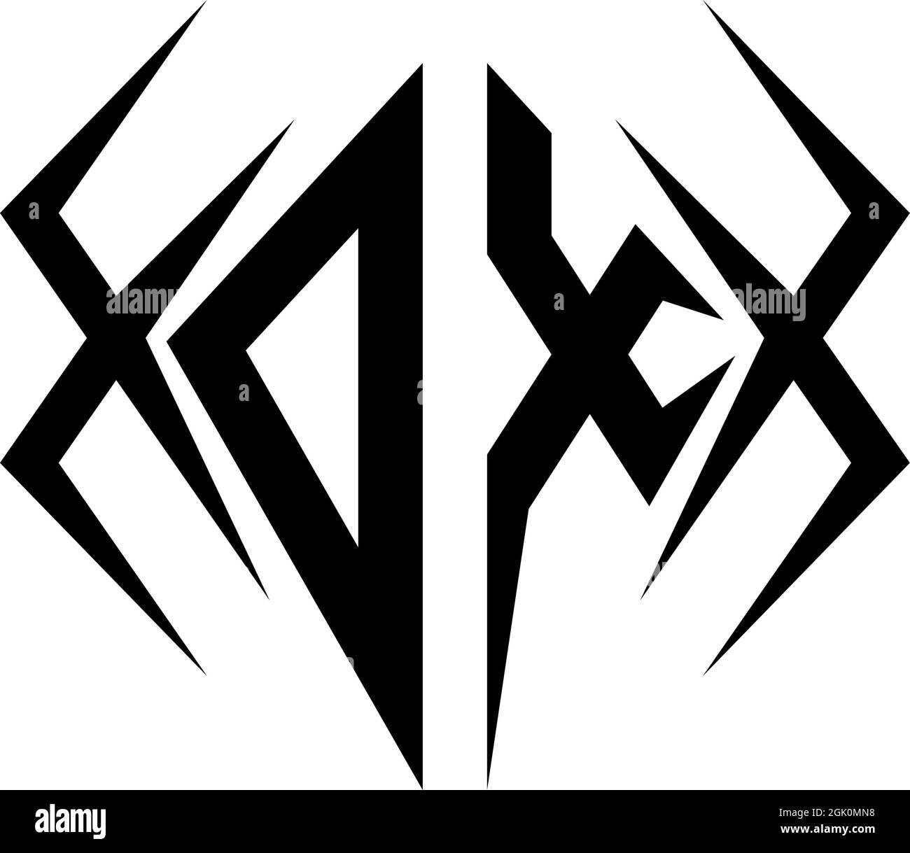 Initial OX logo design with Cool style, Logo business branding Stock ...