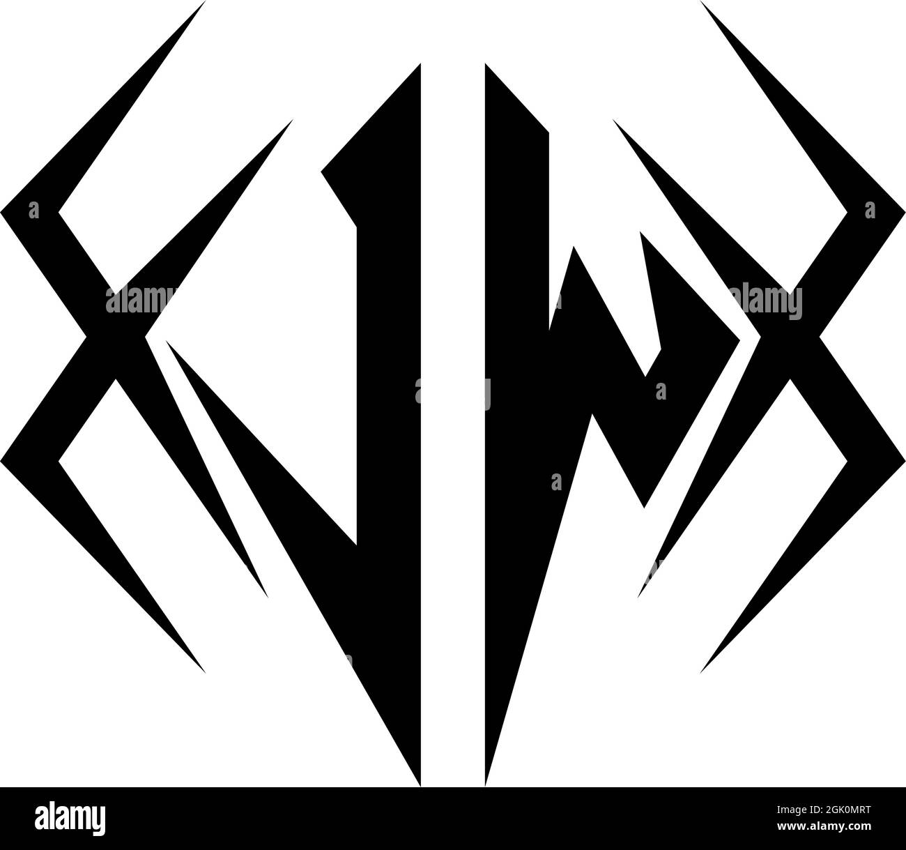 Initial JW logo design with Cool style, Logo business branding Stock ...