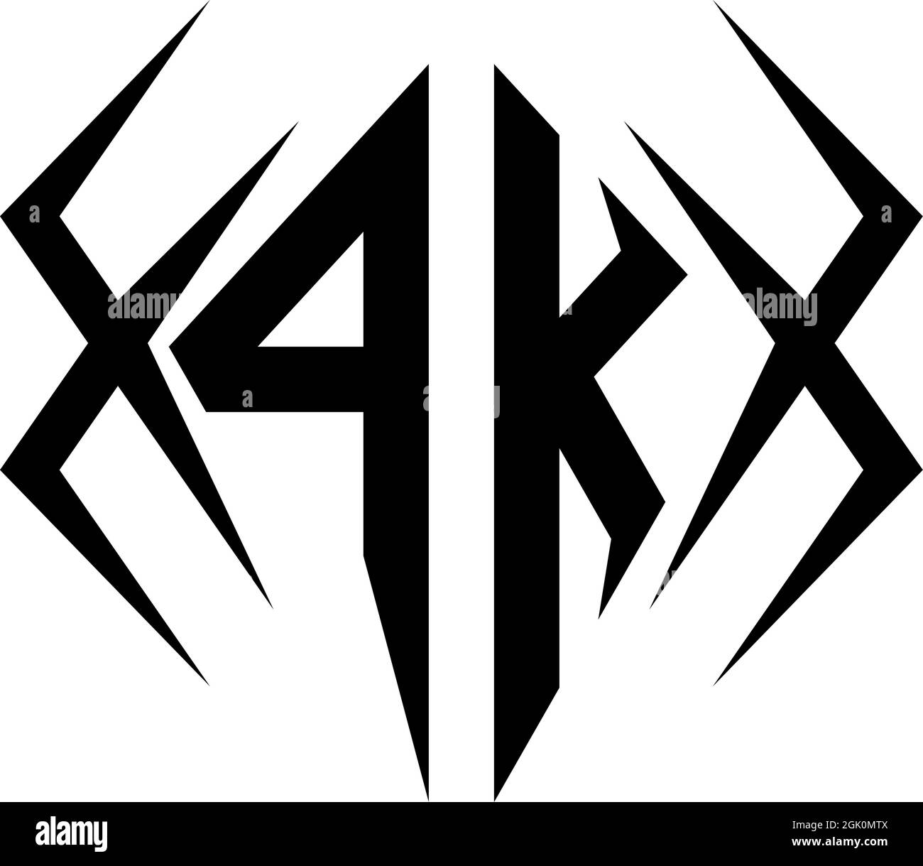 Initial PK logo design with Cool style, Logo business branding Stock ...