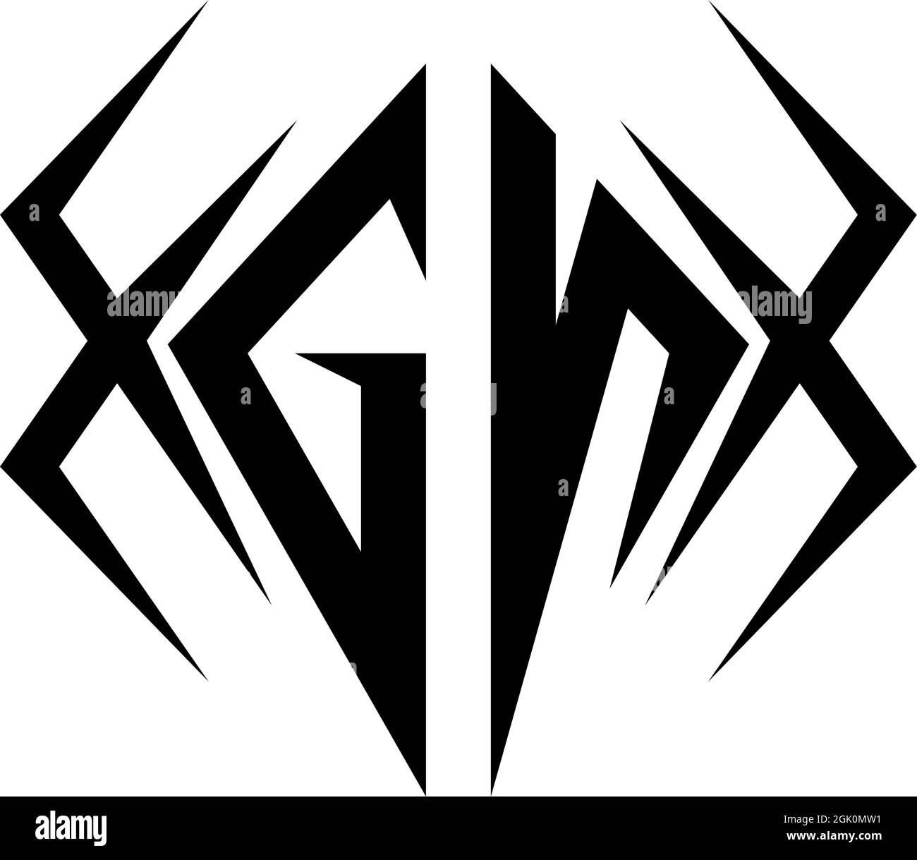 Initial GN logo design with Cool style, Logo business branding Stock ...