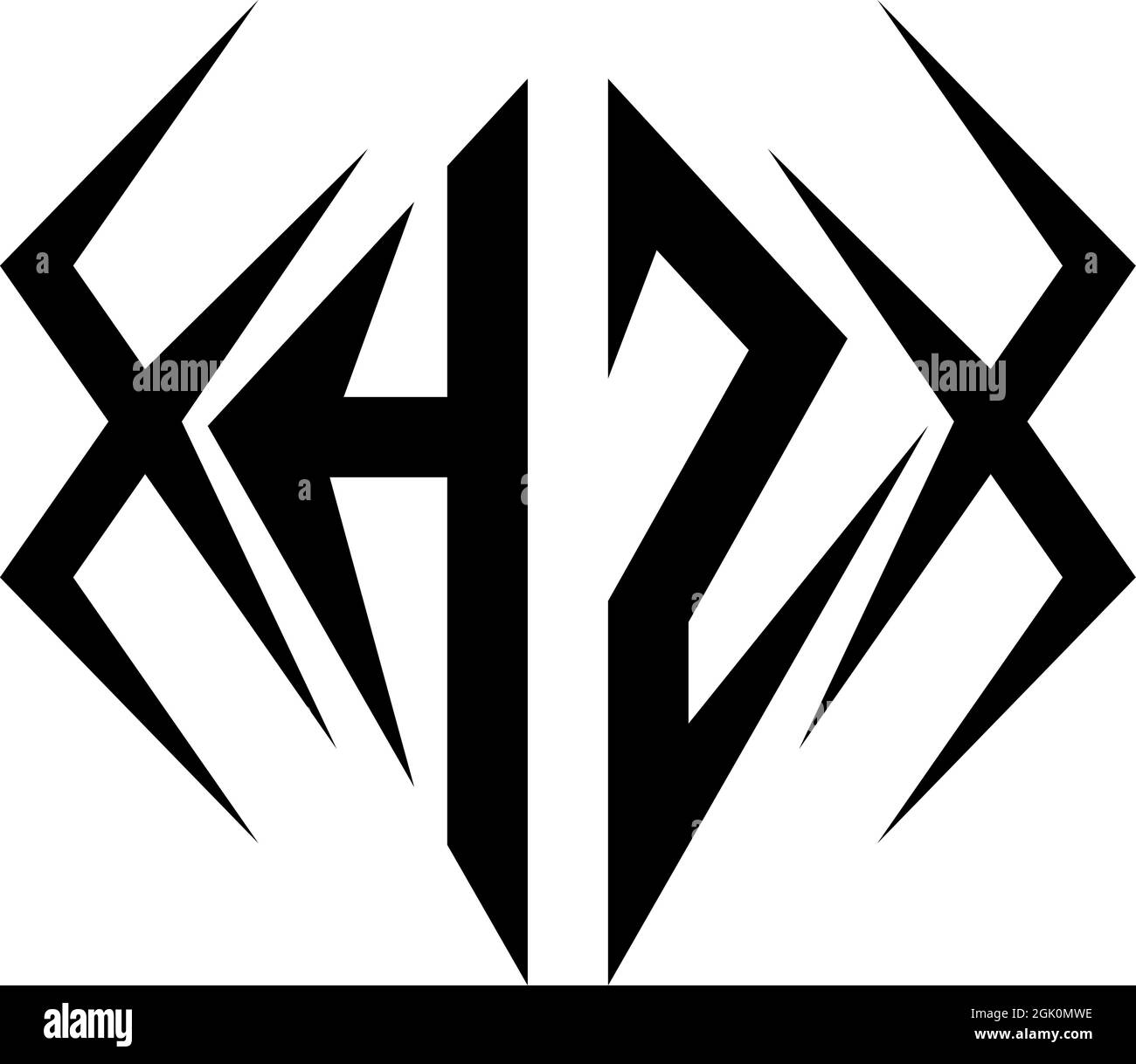 Initial HZ logo design with Cool style, Logo business branding Stock ...