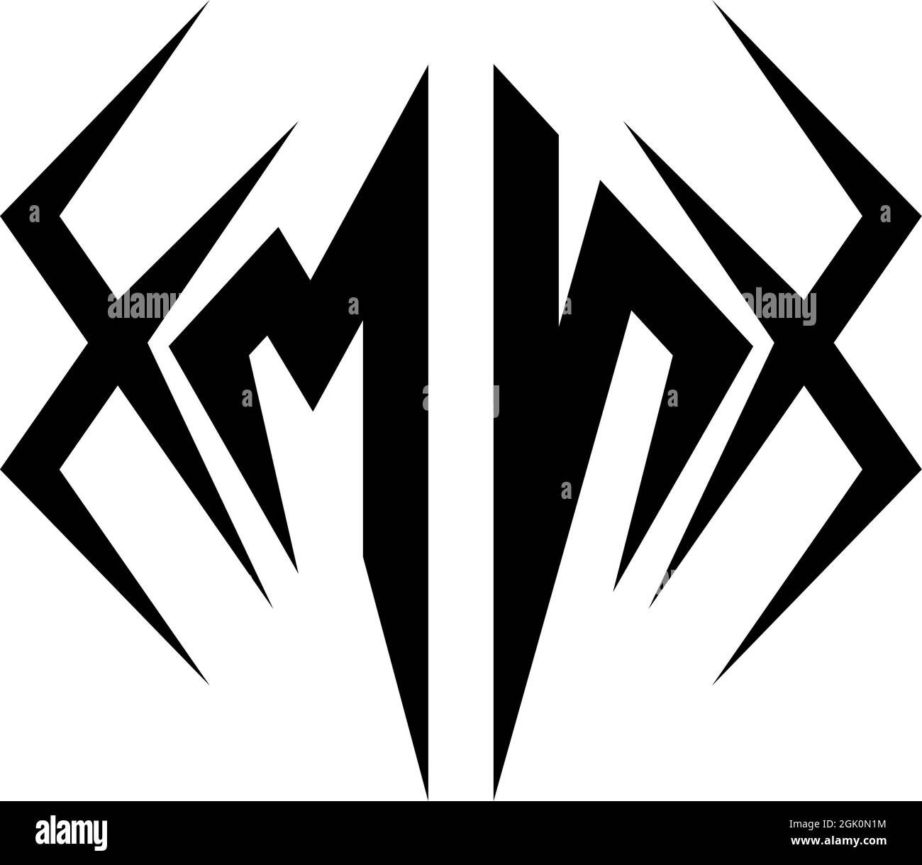 Initial MN logo design with Cool style, Logo business branding Stock ...