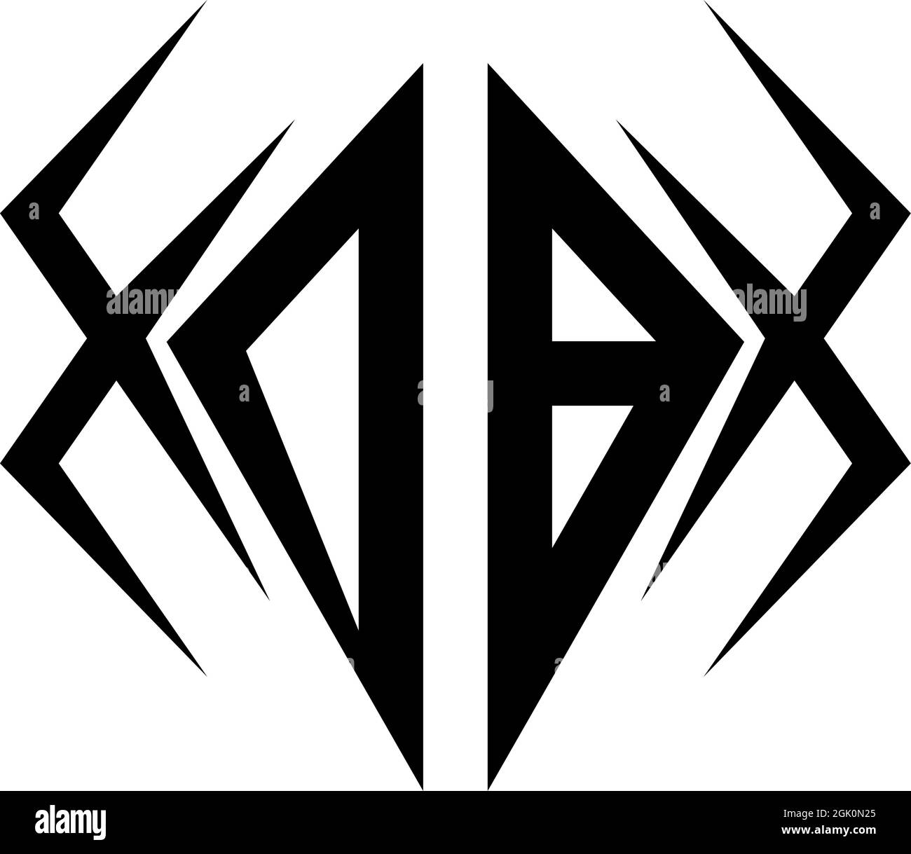 Initial DB logo design with Cool style, Logo business branding Stock ...