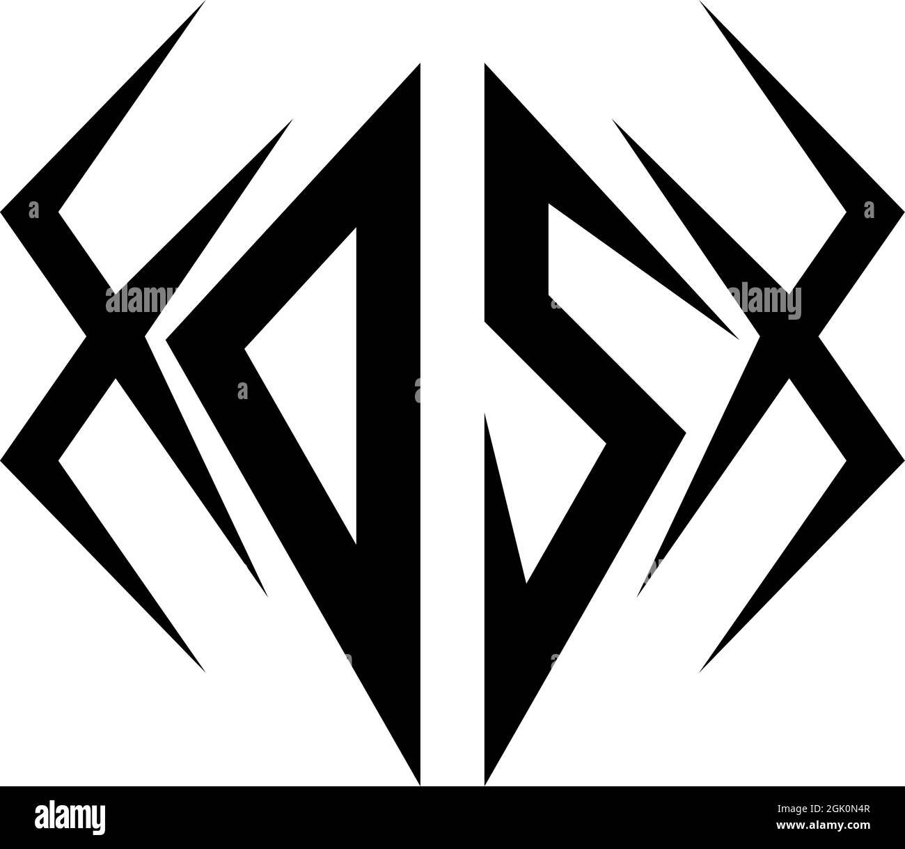 Initial OS logo design with Cool style, Logo business branding Stock ...