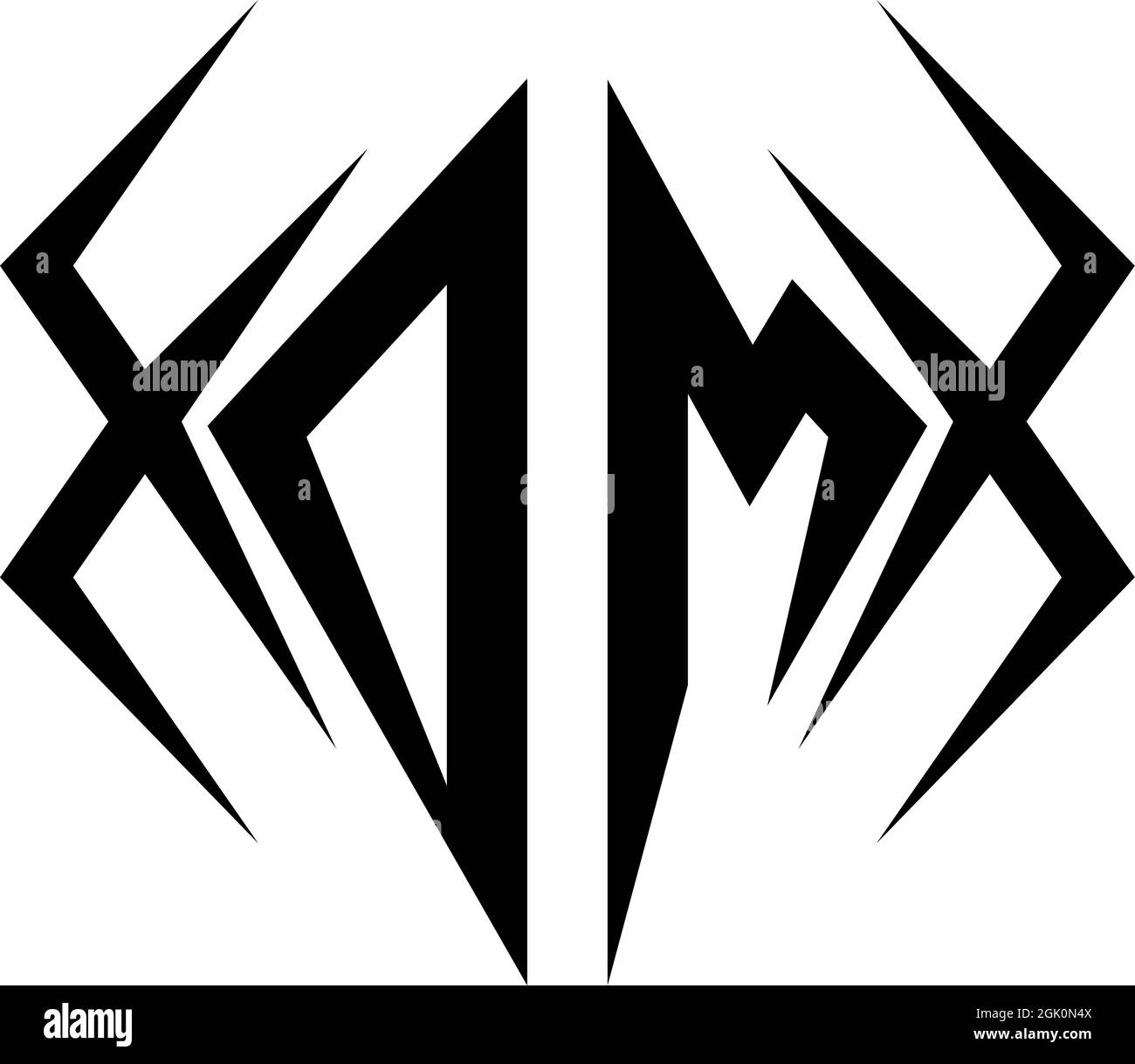 Initial DM logo design with Cool style, Logo business branding Stock ...