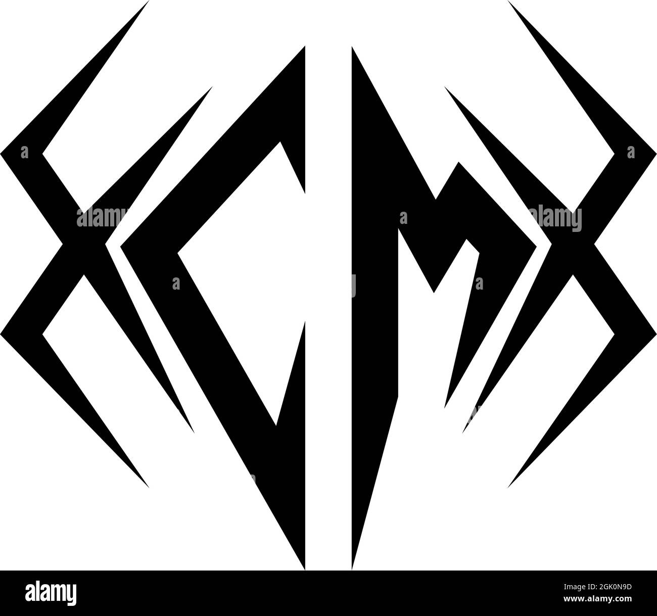 Initial CM logo design with Cool style, Logo business branding Stock ...