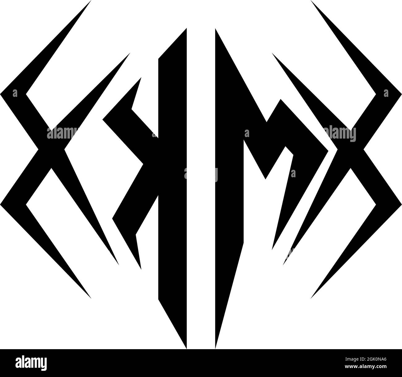 Initial KM logo design with Cool style, Logo business branding Stock ...