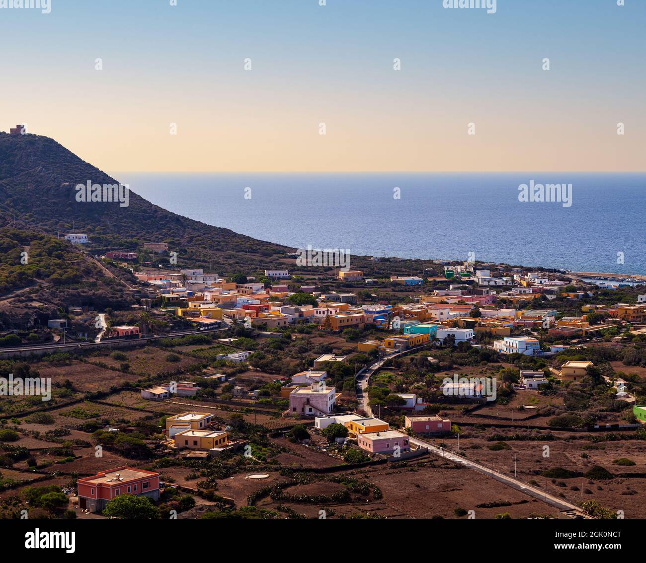 Top view of Linosa, Pelagie islands in Sicily. italy Stock Photo - Alamy