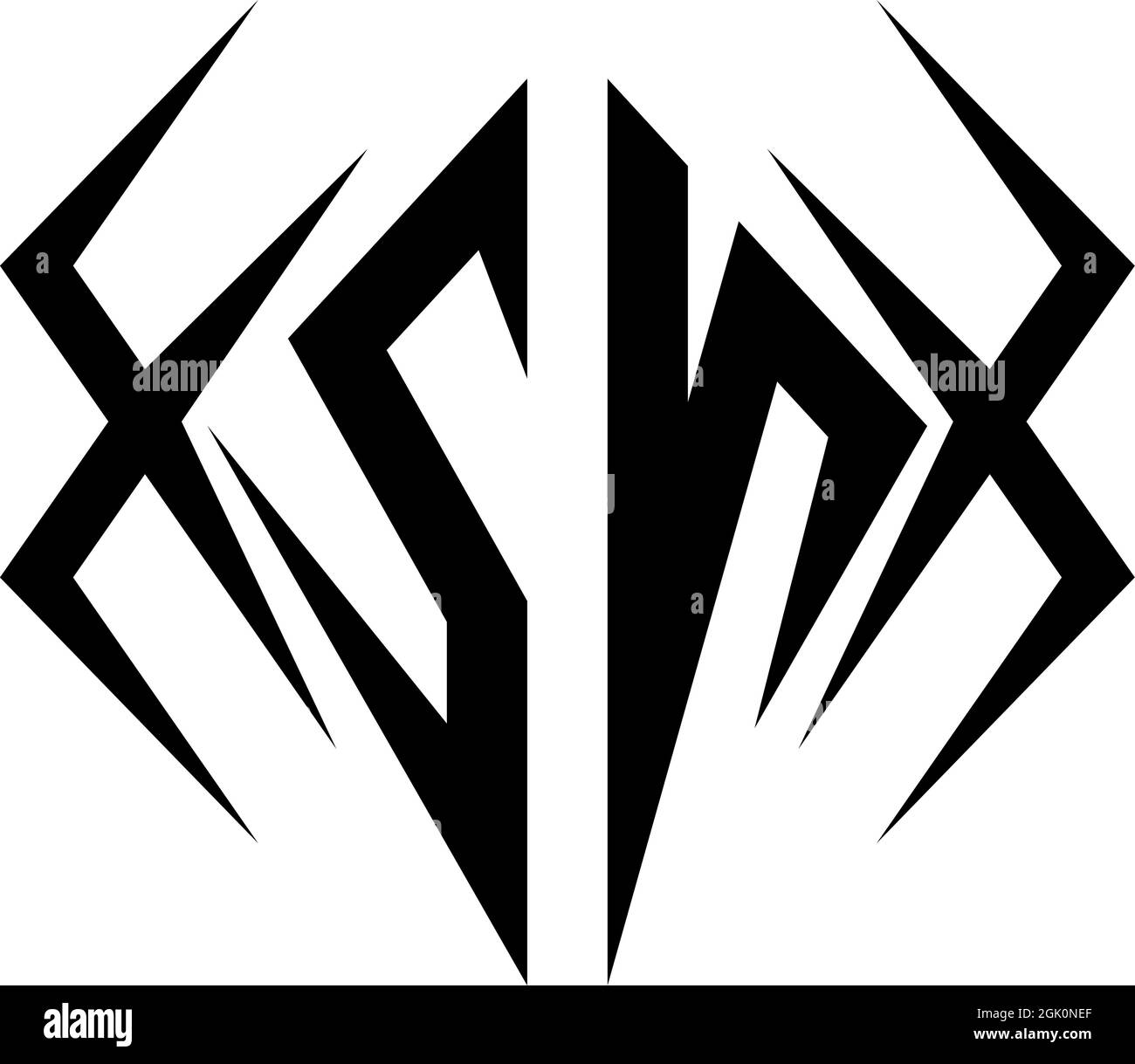 Initial SN logo design with Cool style, Logo business branding Stock ...