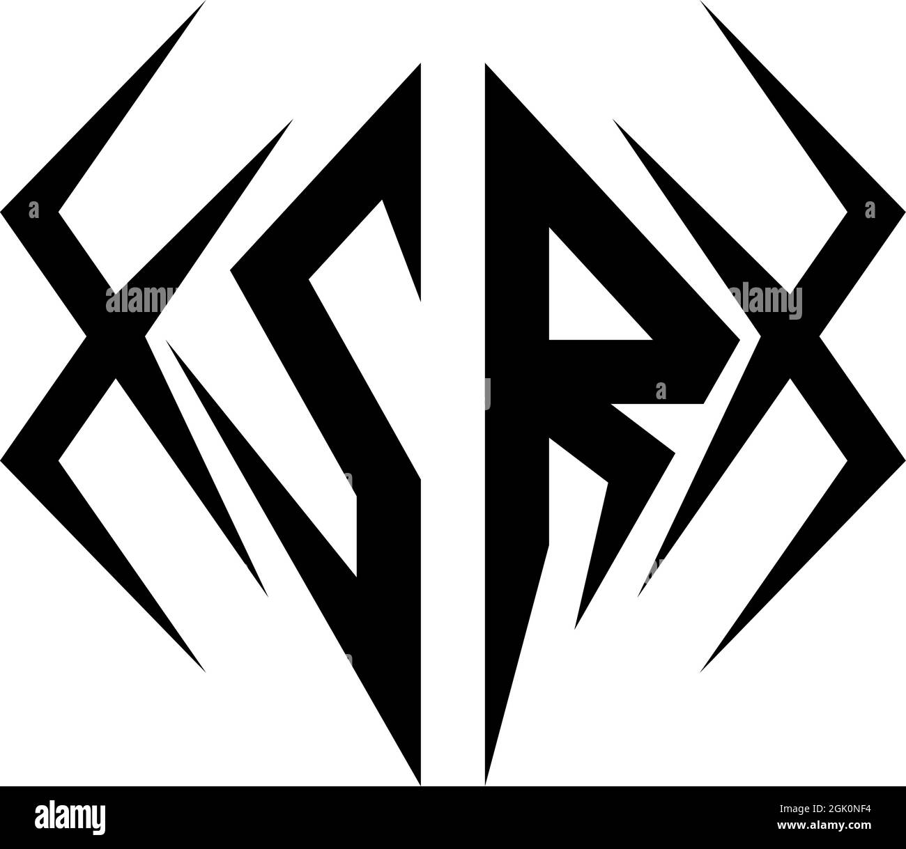 Initial SR logo design with Cool style, Logo business branding Stock ...