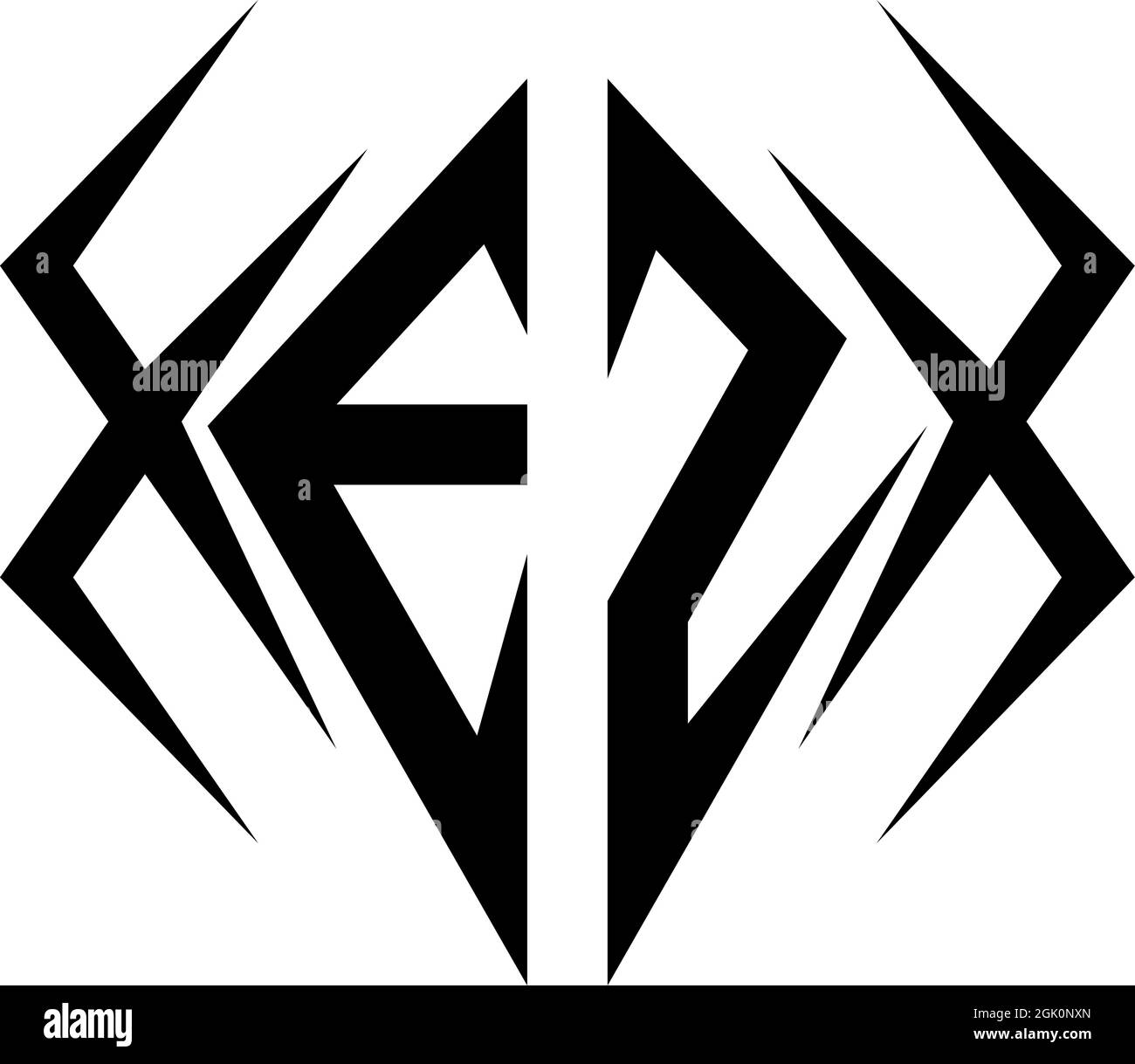 Initial EZ logo design with Cool style, Logo business branding Stock ...