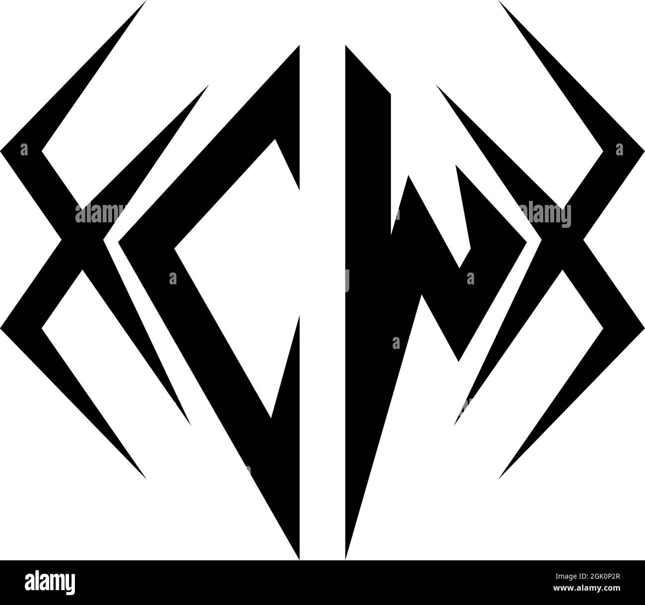 Initial CW logo design with Cool style, Logo business branding Stock ...