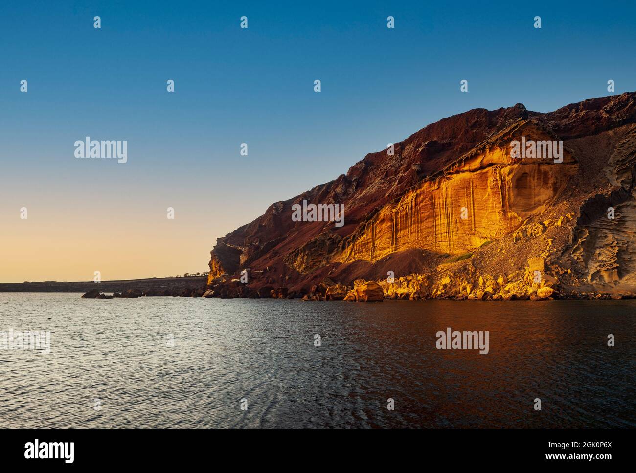 View of Monte Nero famous volcano of Linosa, Sicily. Italy Stock Photo ...