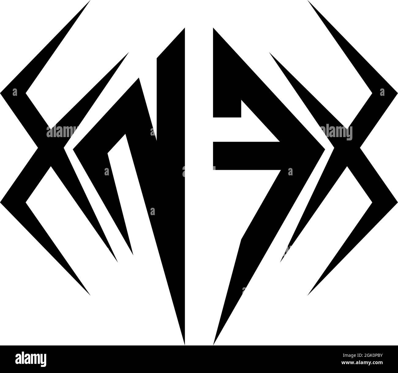 Initial NF logo design with Cool style, Logo business branding Stock ...