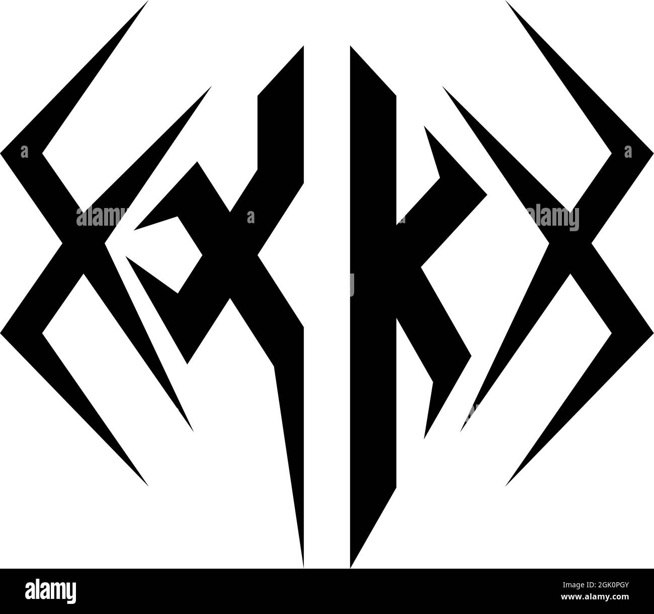 Initial KX logo design with Cool style, Logo business branding Stock ...