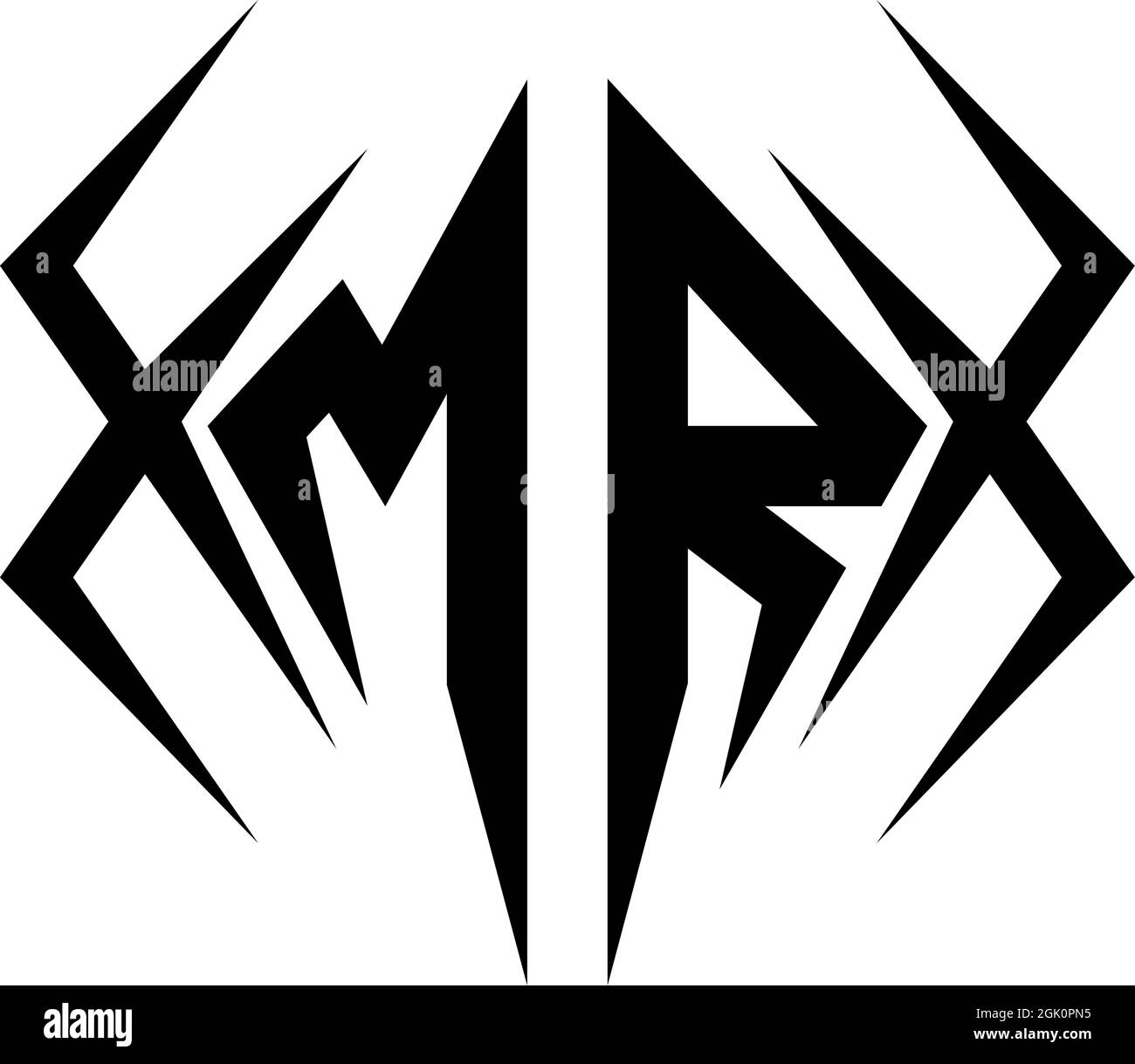 Initial MR logo design with Cool style, Logo business branding Stock ...