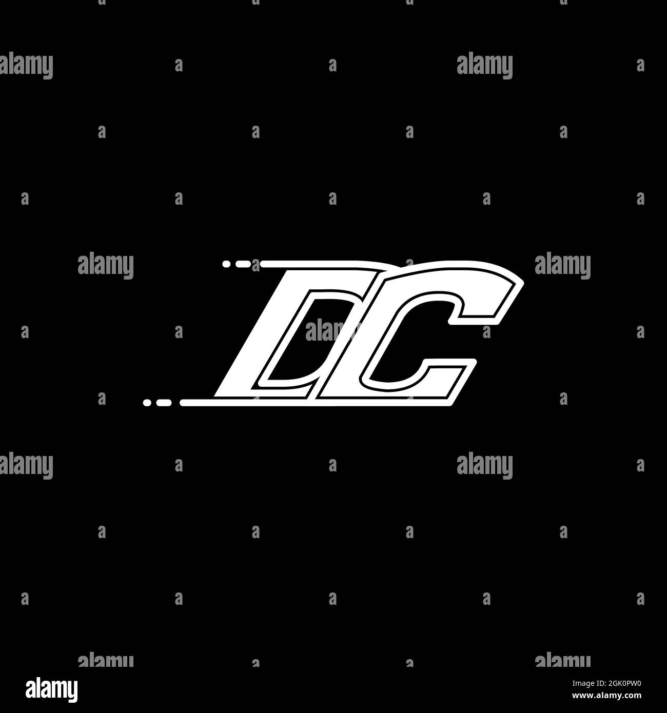 Initial DC logo design with Shape style, Logo business branding Stock ...