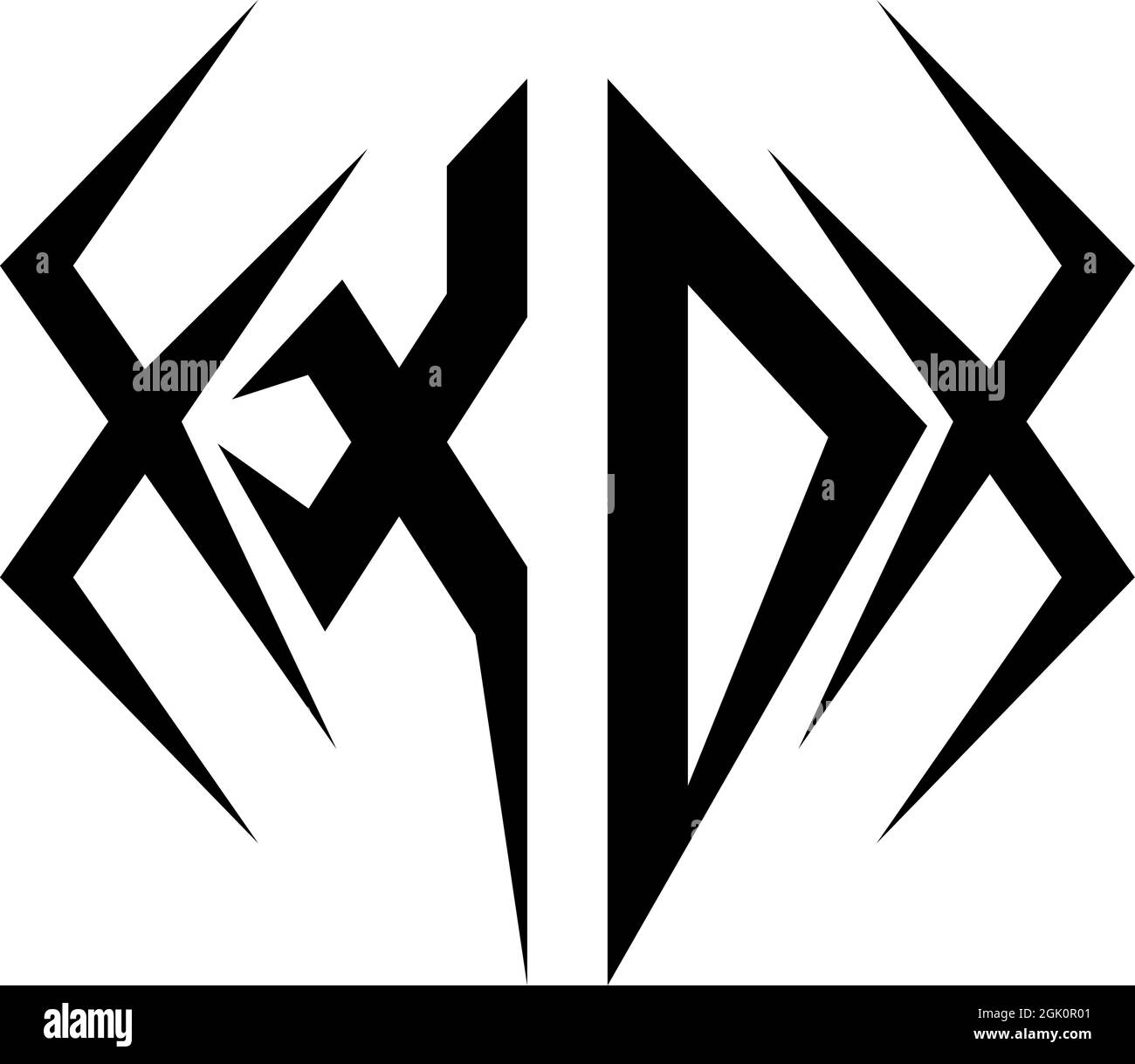 Initial XD logo design with Cool style, Logo business branding Stock ...