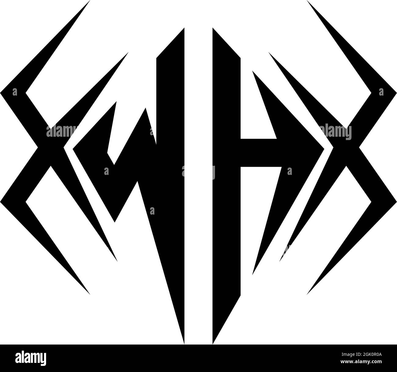 Initial WH logo design with Cool style, Logo business branding Stock ...