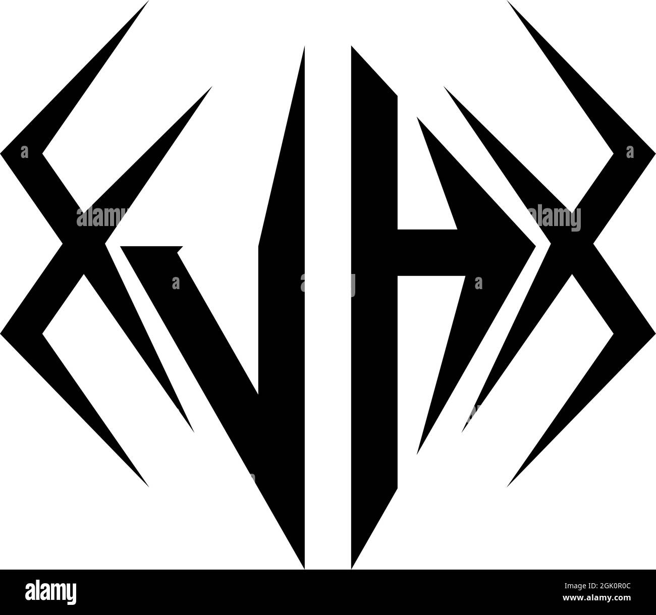 Initial VH logo design with Cool style, Logo business branding Stock ...
