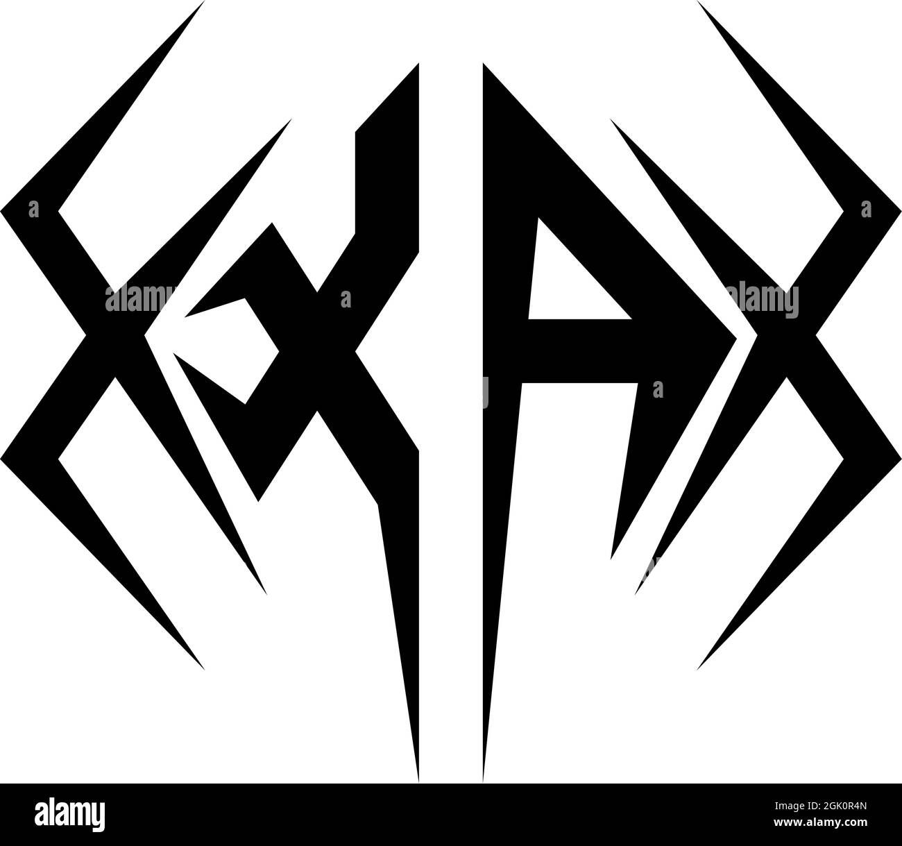 Initial XA logo design with Cool style, Logo business branding Stock ...