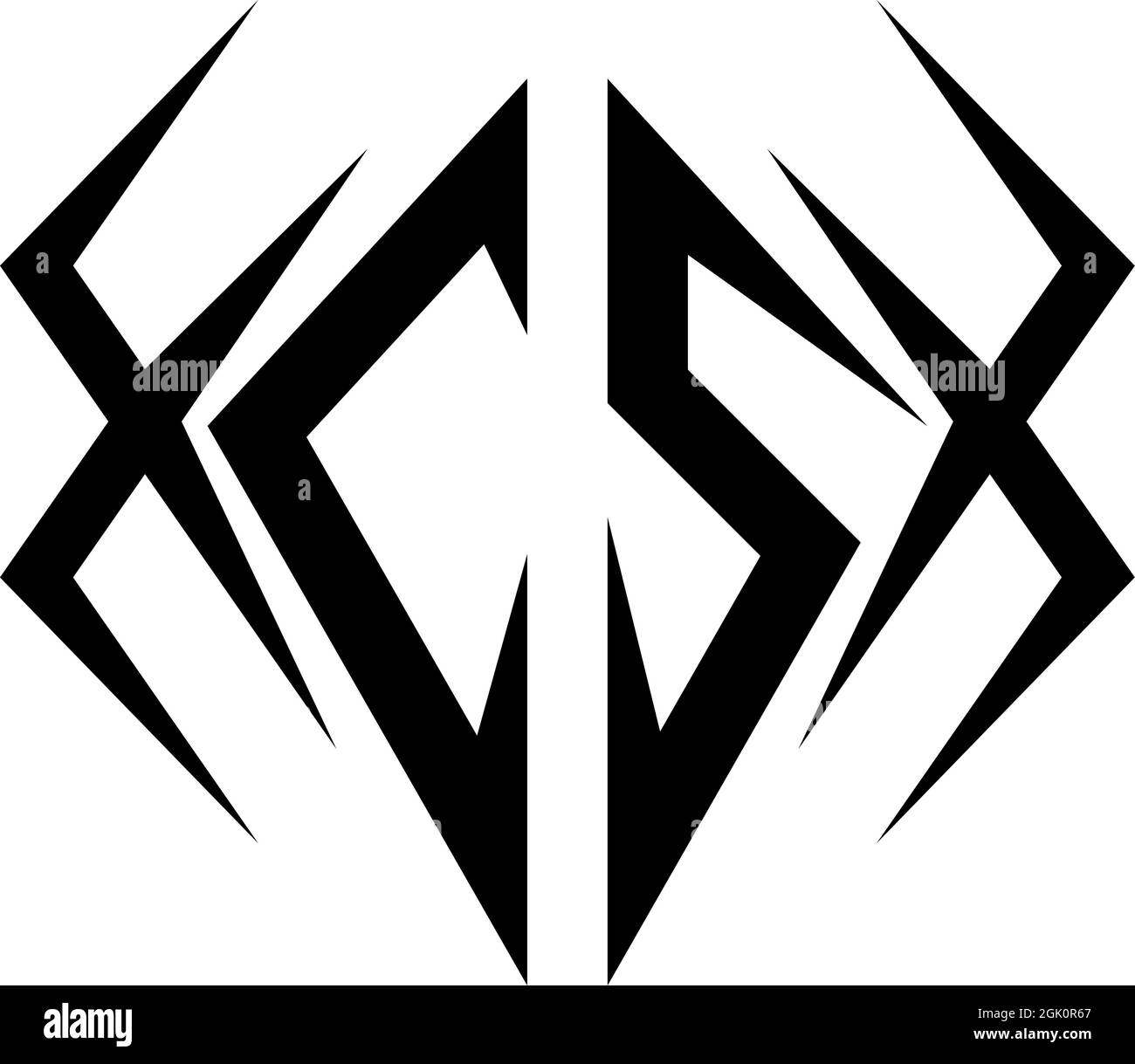 Initial CS logo design with Cool style, Logo business branding Stock ...