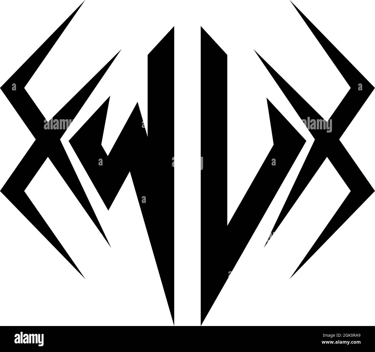 Initial WU logo design with Cool style, Logo business branding Stock ...