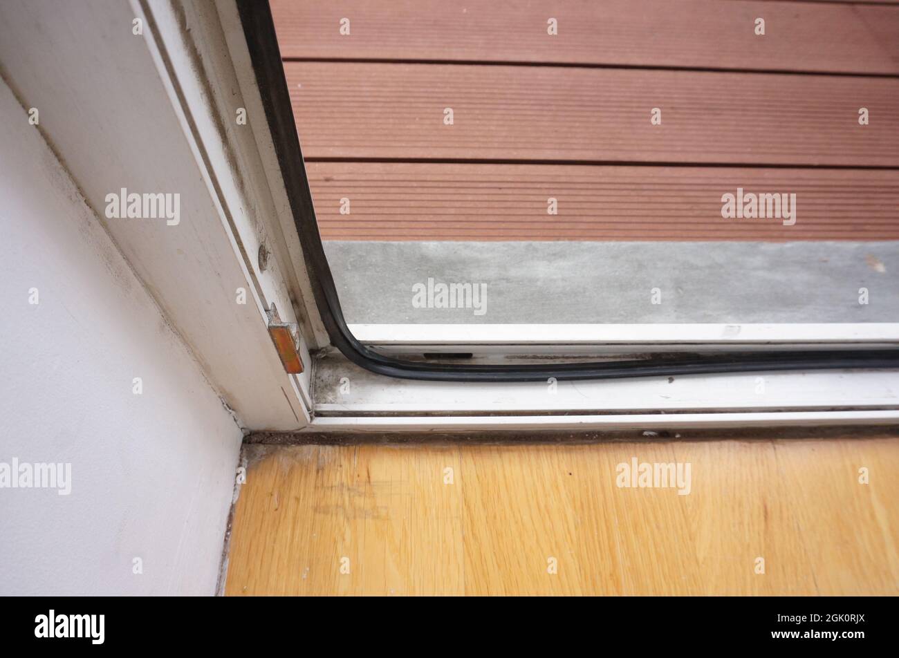 A closeup of balcony door threshold Stock Photo - Alamy
