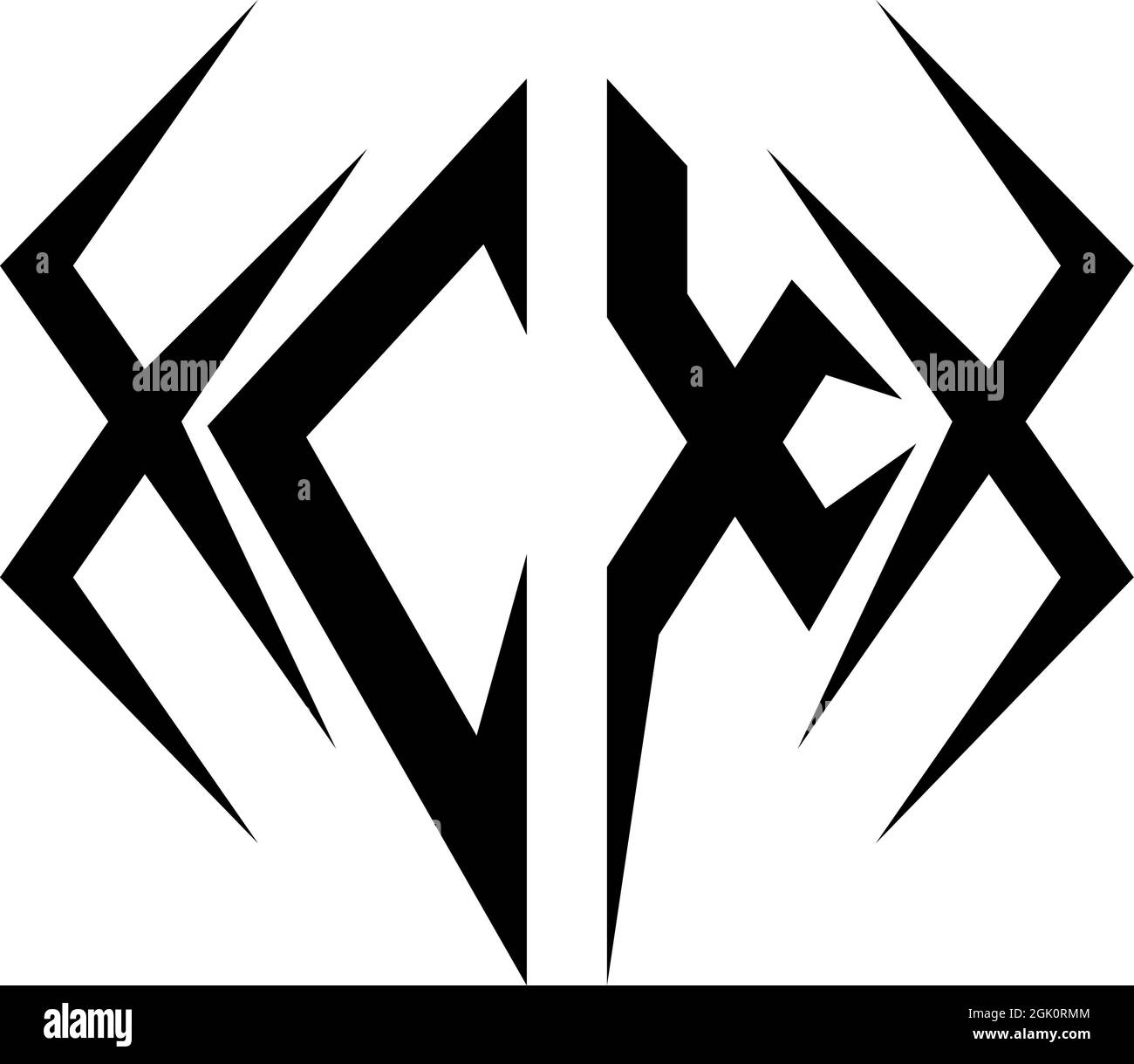 Initial CX logo design with Cool style, Logo business branding Stock ...