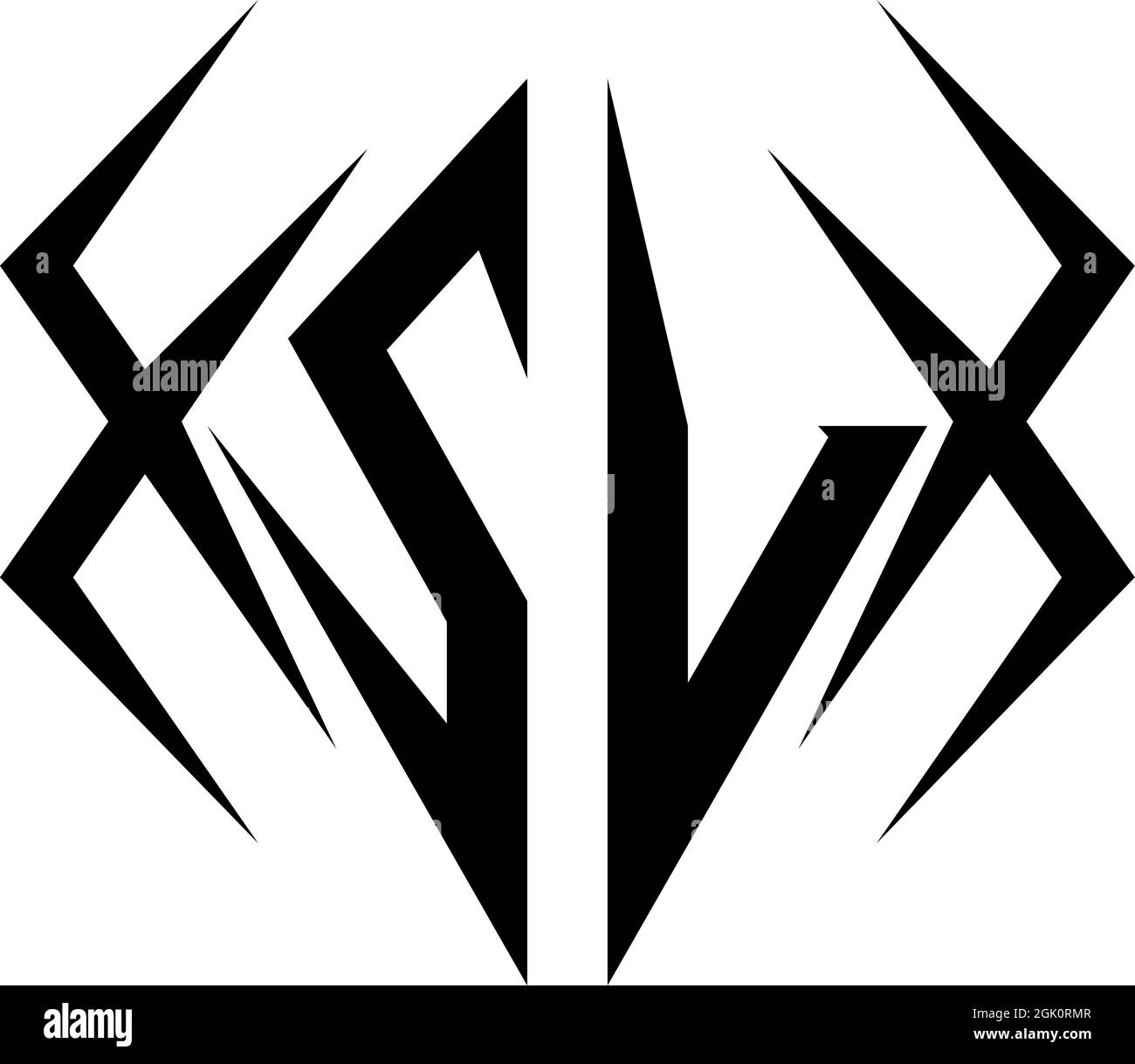 Initial SV logo design with Cool style, Logo business branding Stock ...