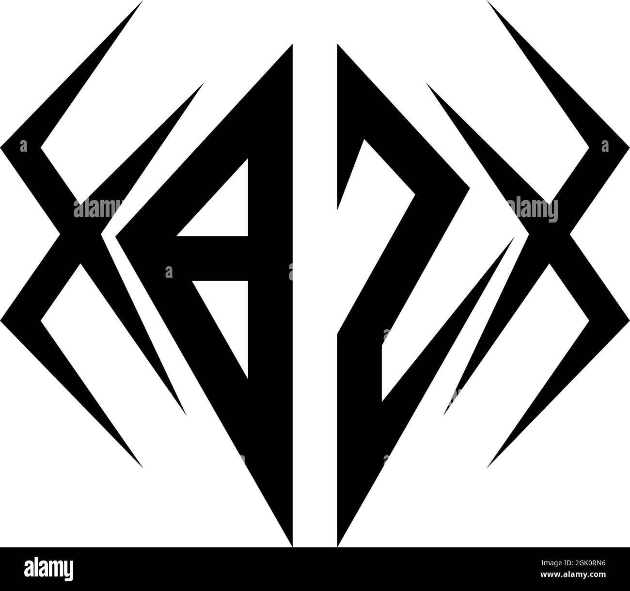 Initial BZ logo design with Cool style, Logo business branding Stock ...