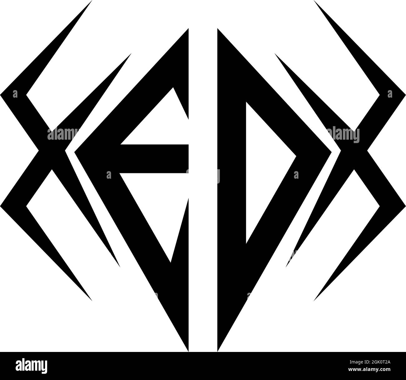 Ed logo design black Black and White Stock Photos & Images - Alamy