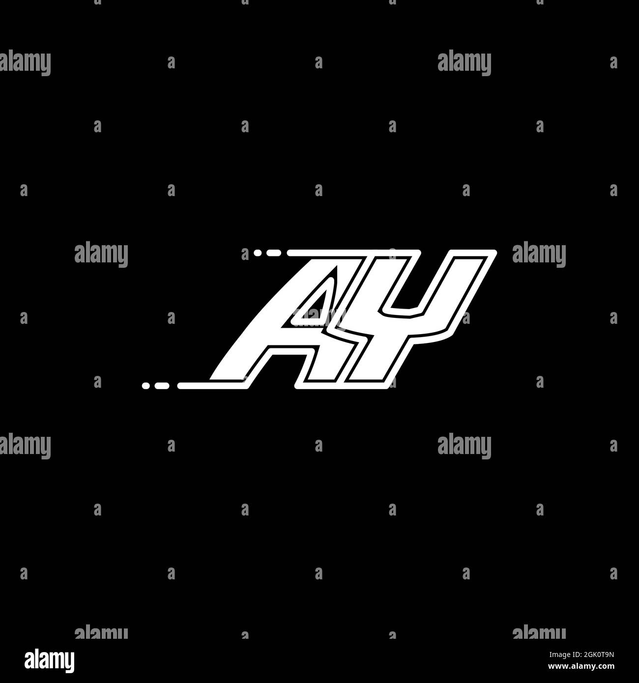 Initial AY logo design with Shape style, Logo business branding Stock ...