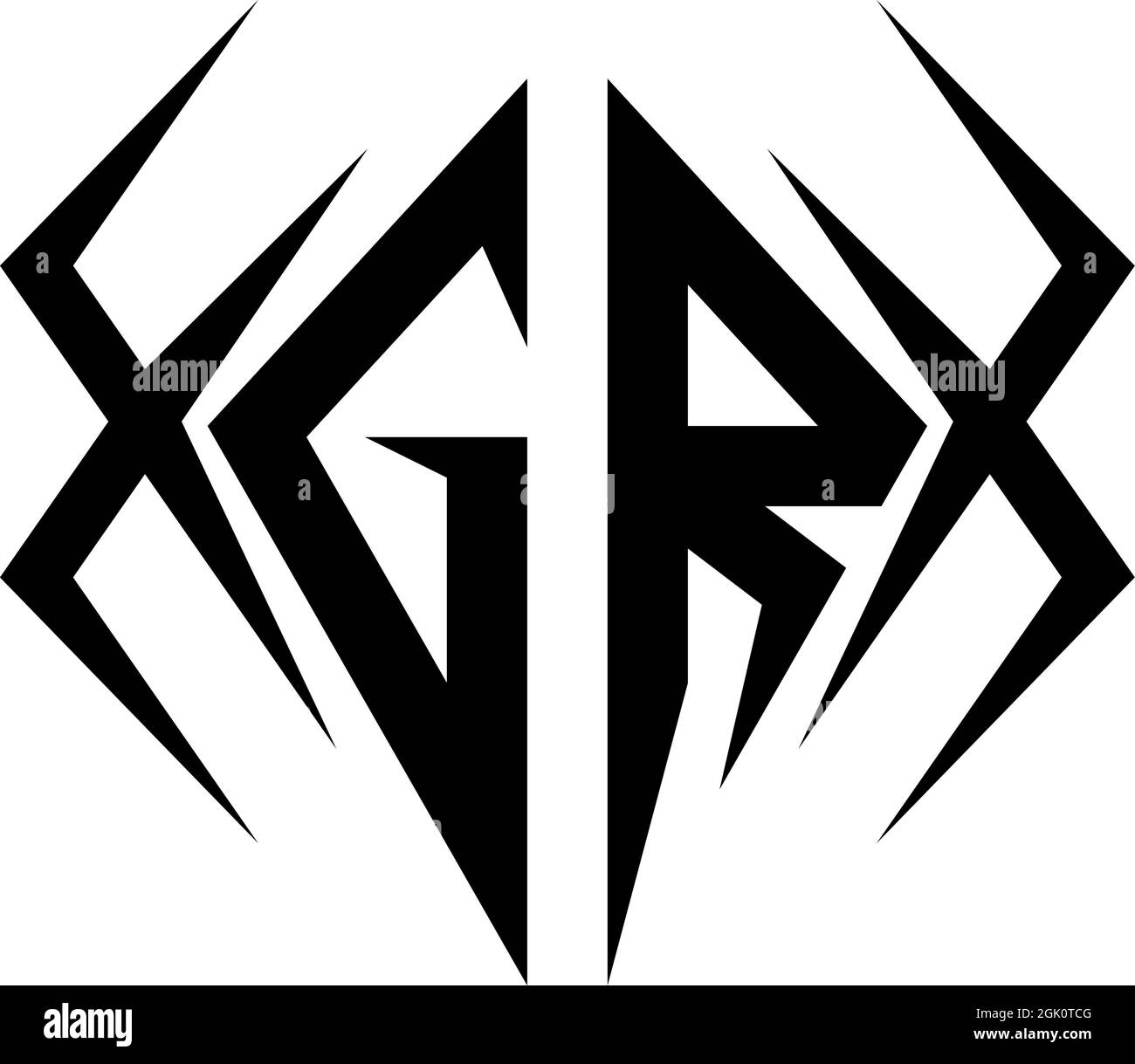 Initial GR logo design with Cool style, Logo business branding Stock ...