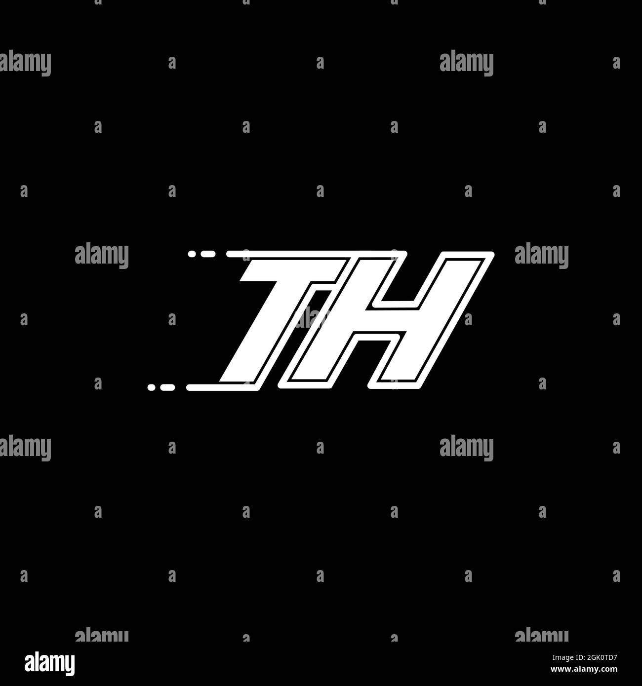 Initial TH logo design with Shape style, Logo business branding Stock ...