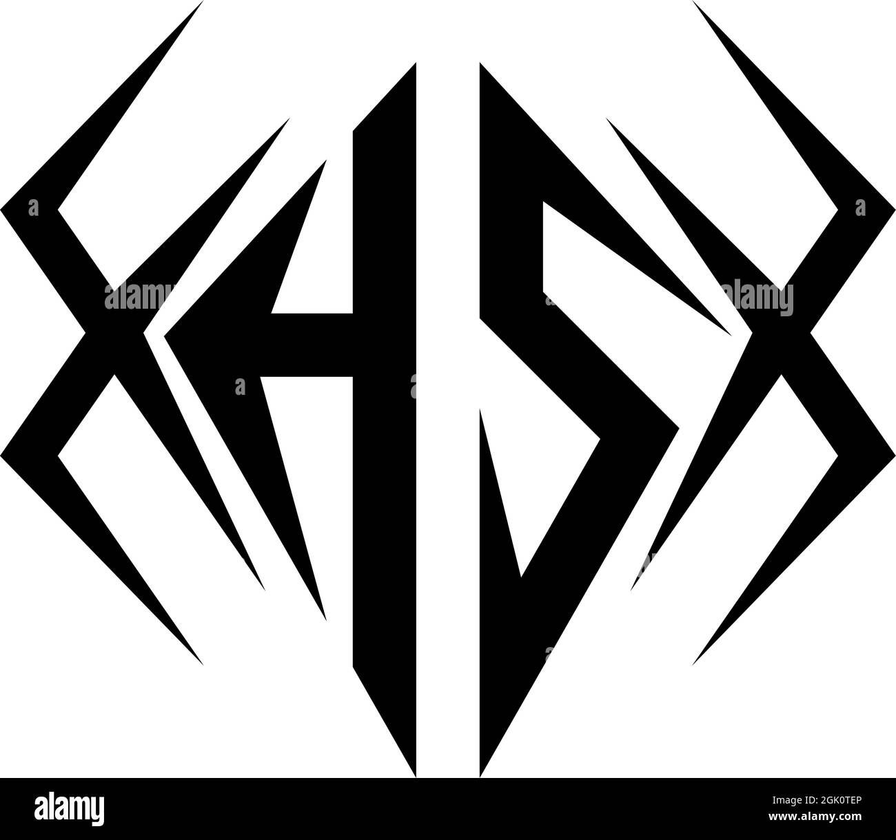 Initial HS logo design with Cool style, Logo business branding Stock ...