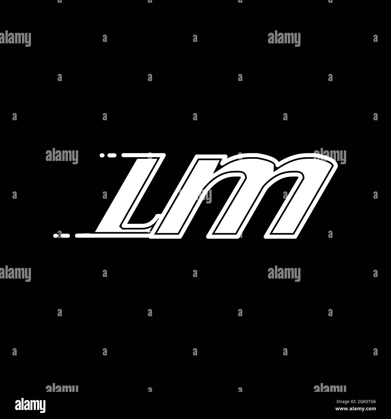Initial LM logo design with Shape style, Logo business branding Stock ...