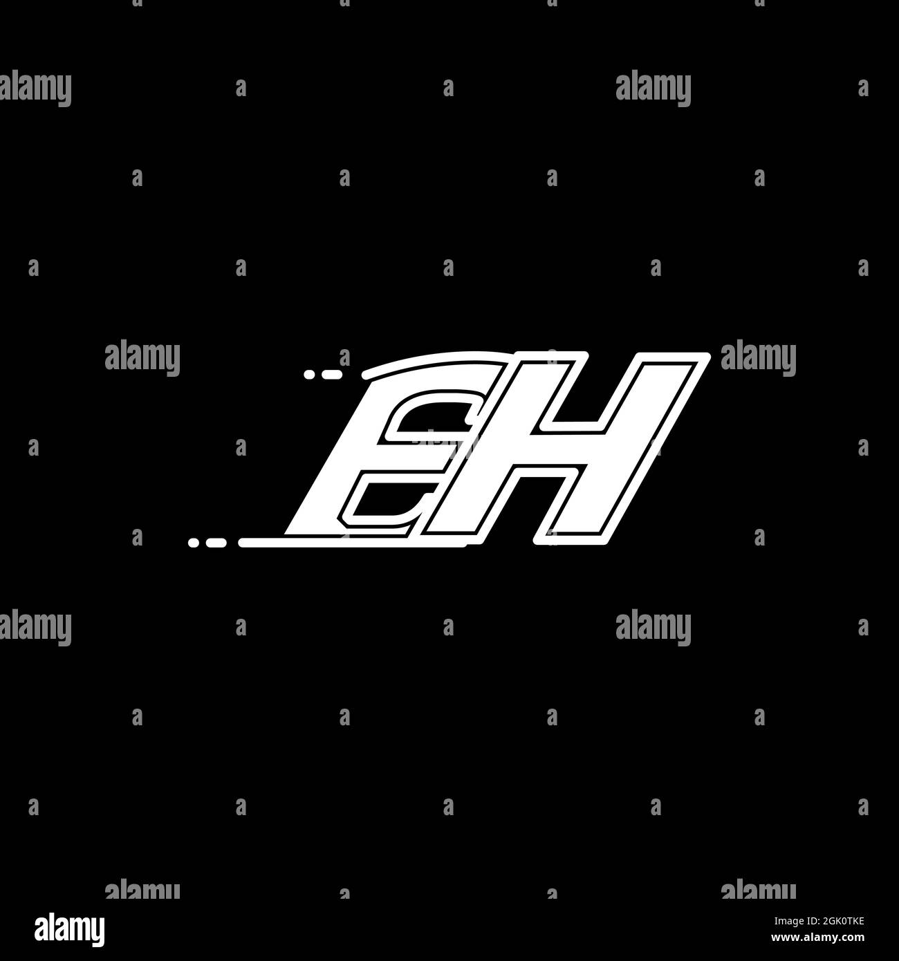 Initial EH logo design with Shape style, Logo business branding Stock ...
