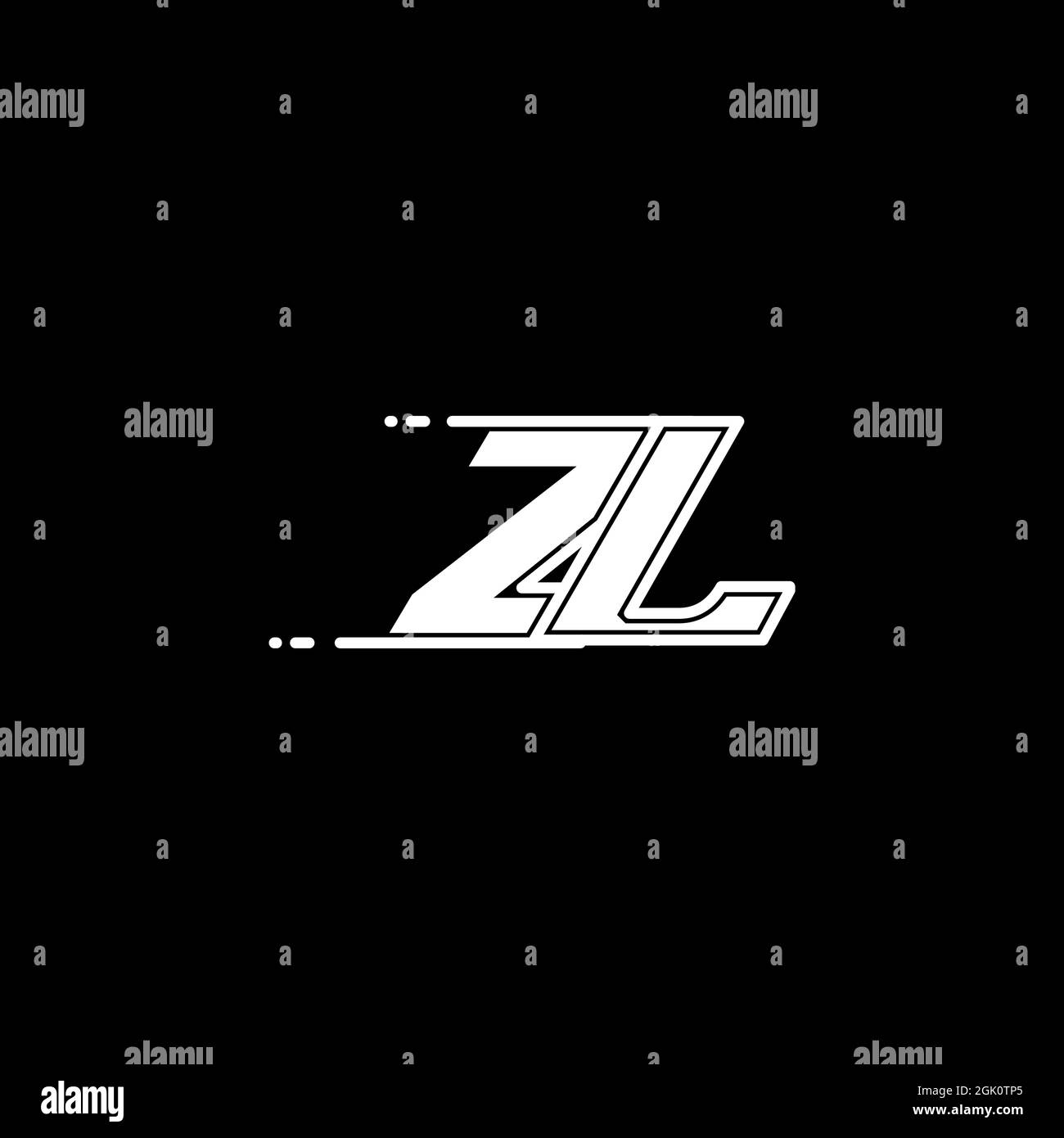 Initial ZL logo design with Shape style, Logo business branding Stock ...