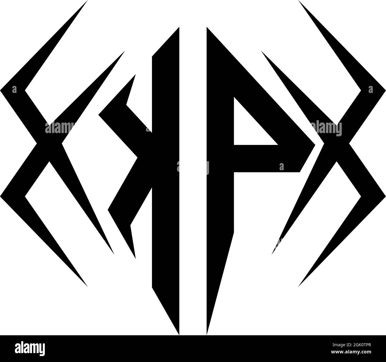 Initial KP logo design with Cool style, Logo business branding Stock ...