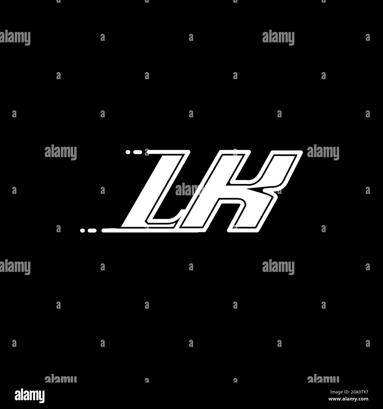 Initial LK logo design with Shape style, Logo business branding Stock ...