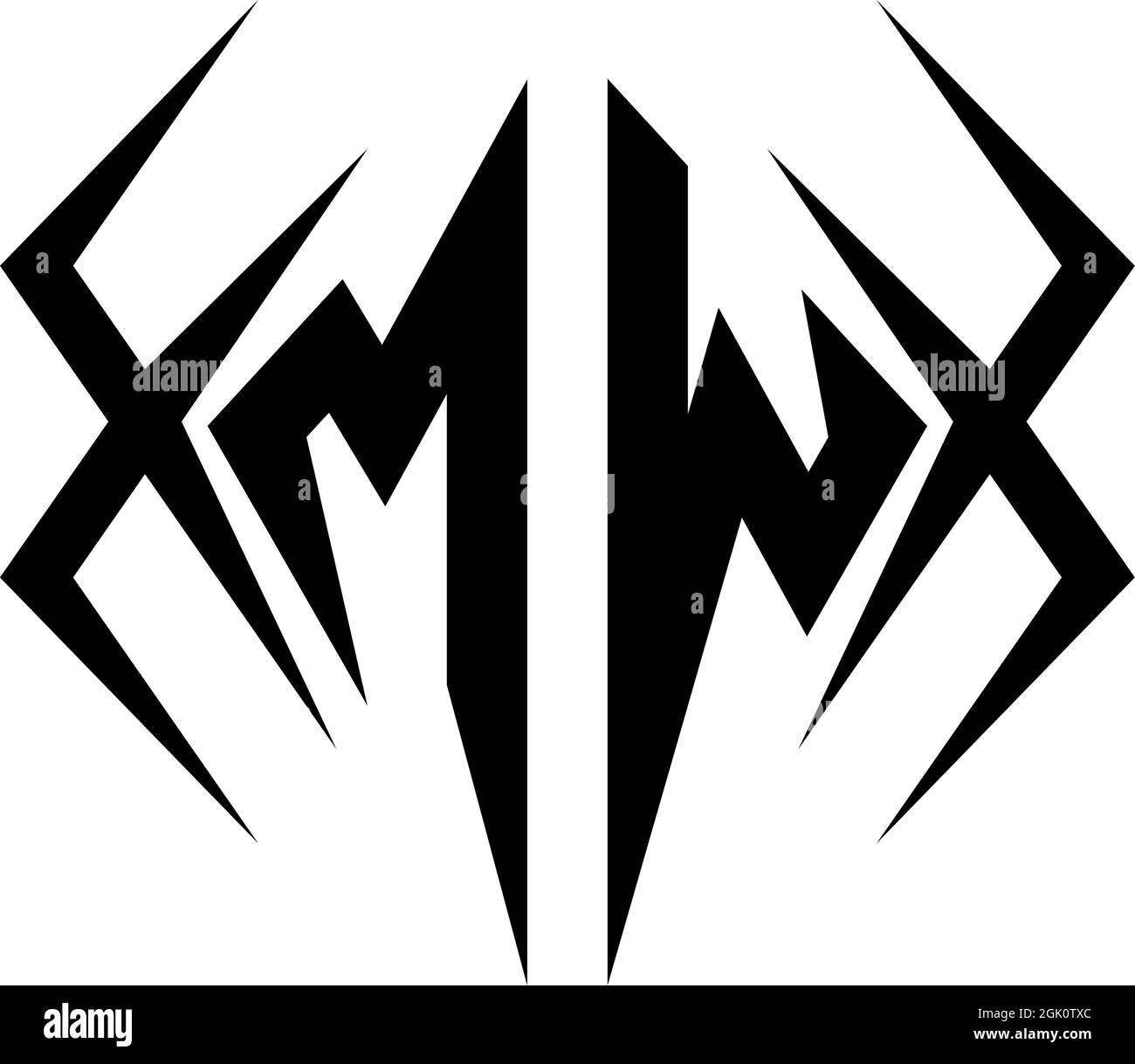 Initial MW logo design with Cool style, Logo business branding Stock ...