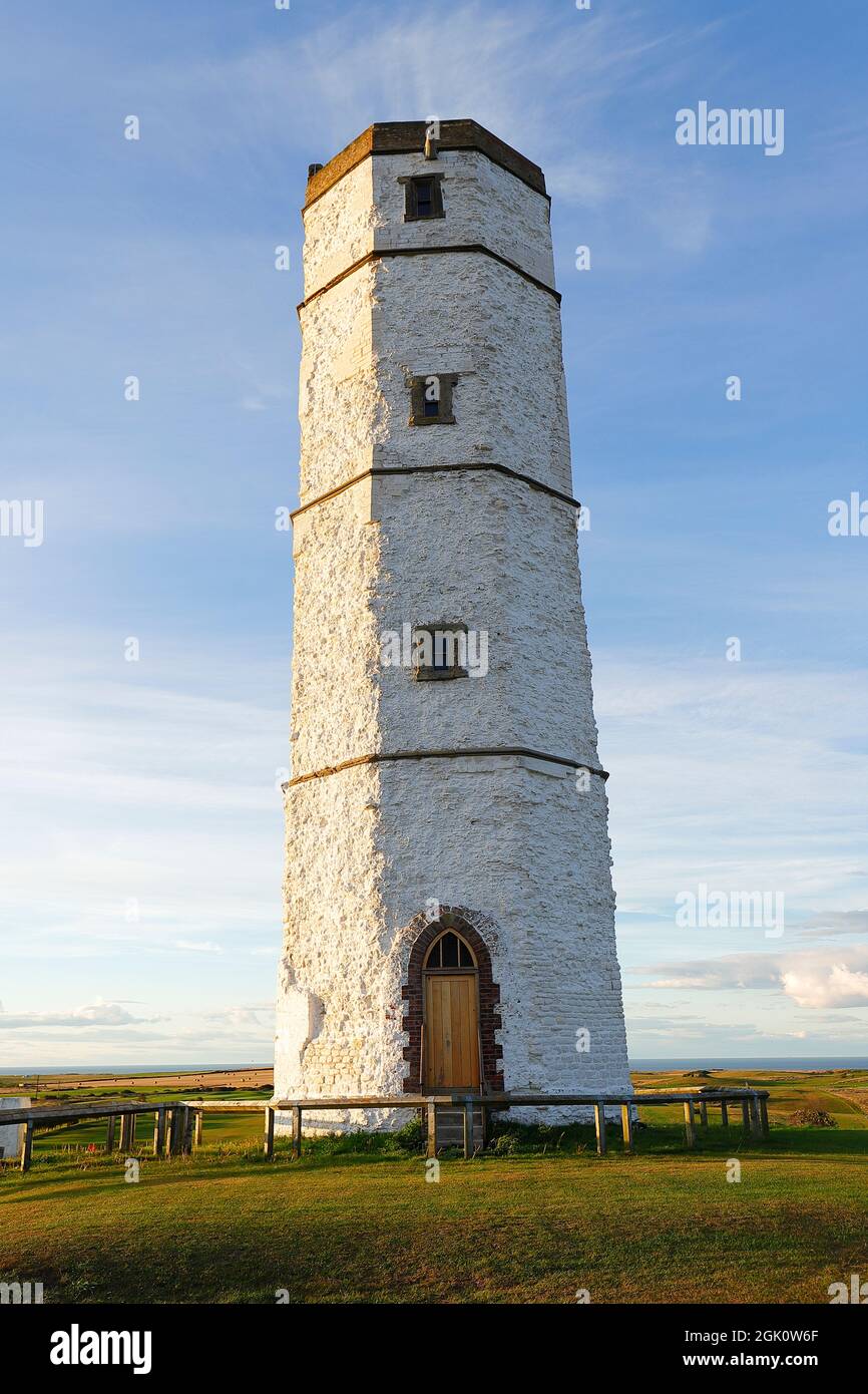 The Old Lighthouse at Flamborough. Built by Sir John Clayton in 1674 ...